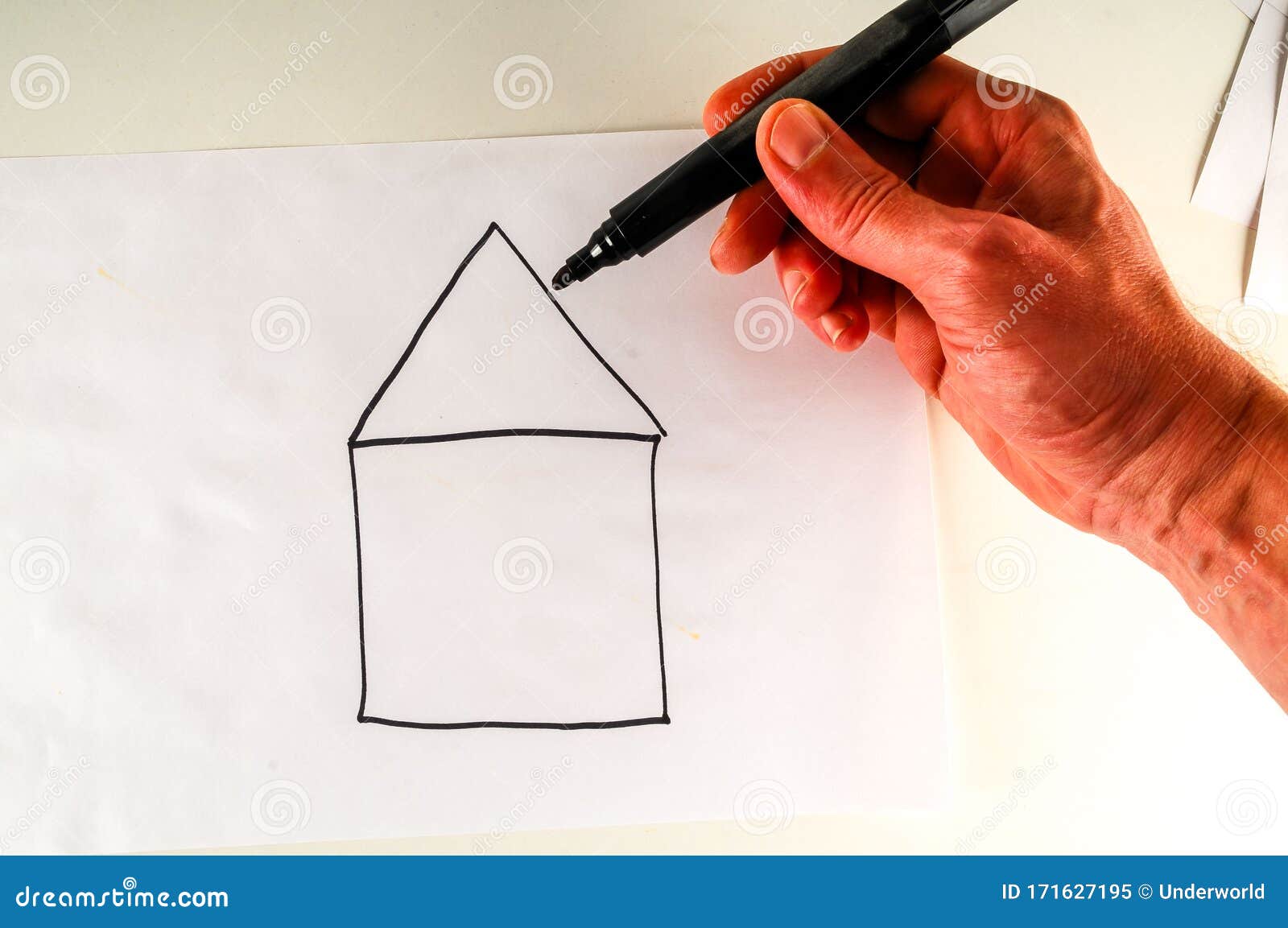 Close-up of Sheet with Drawing Stock Image - Image of isolated, color ...