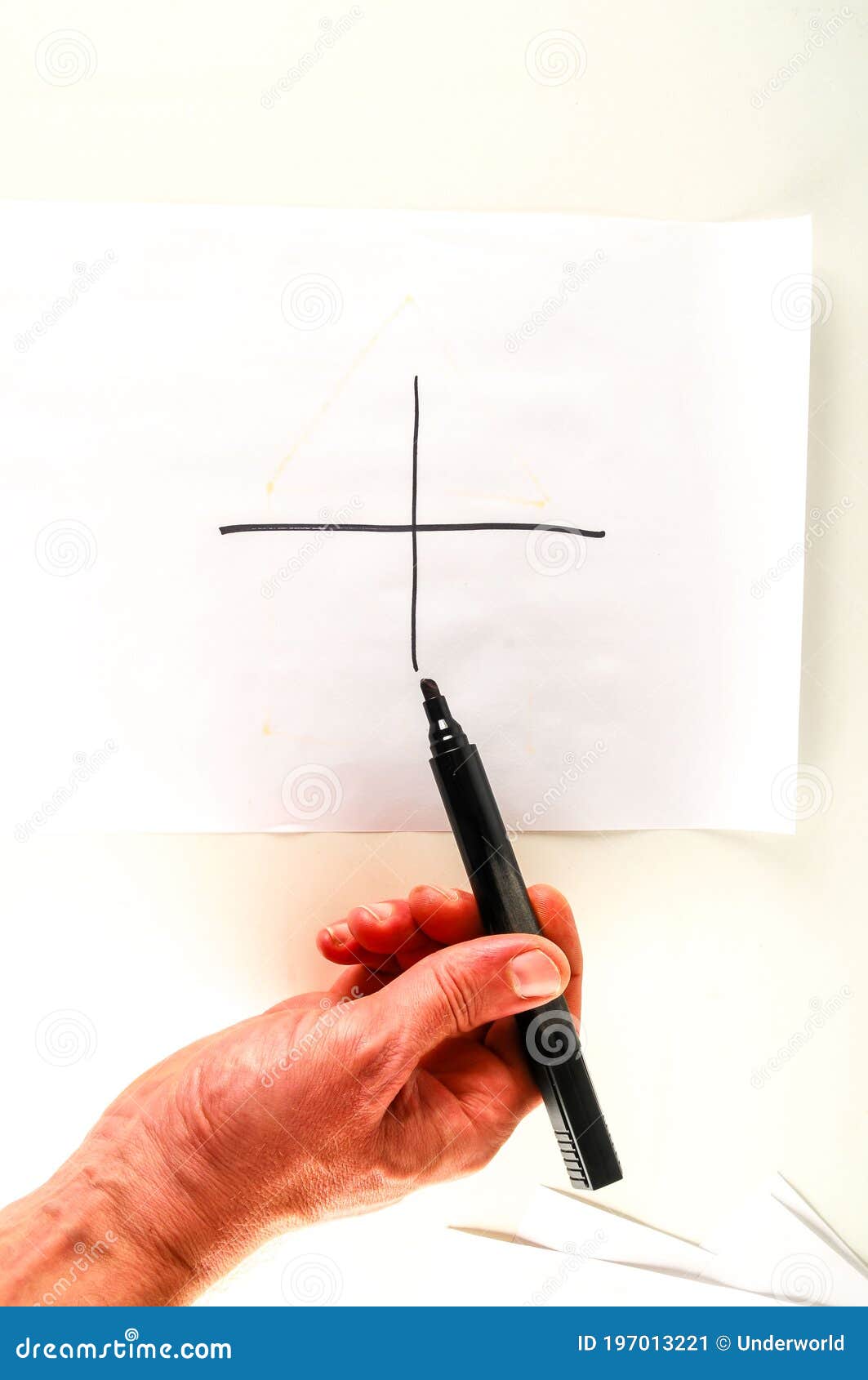 Close-up of Sheet with Drawing Stock Image - Image of shot, equipment ...