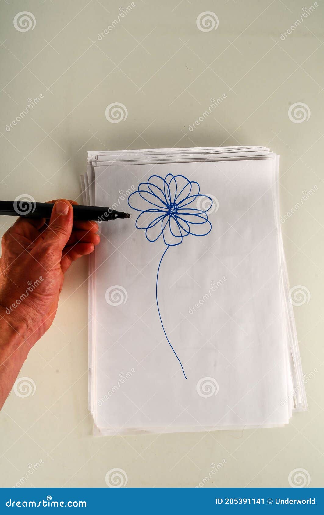 Close-up of Sheet with Drawing Stock Image - Image of white, drawing ...