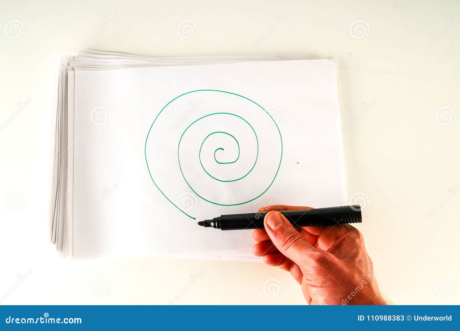 Close-up of Sheet with Drawing Stock Image - Image of equipment, studio ...