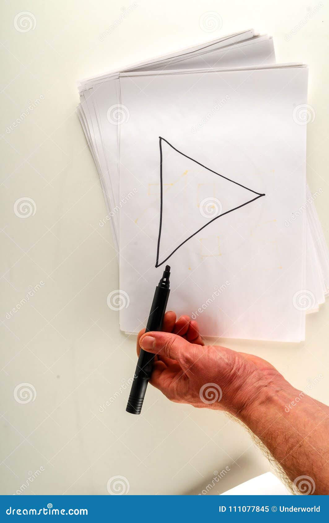 Close-up of Sheet with Drawing Stock Image - Image of isolated, studio ...