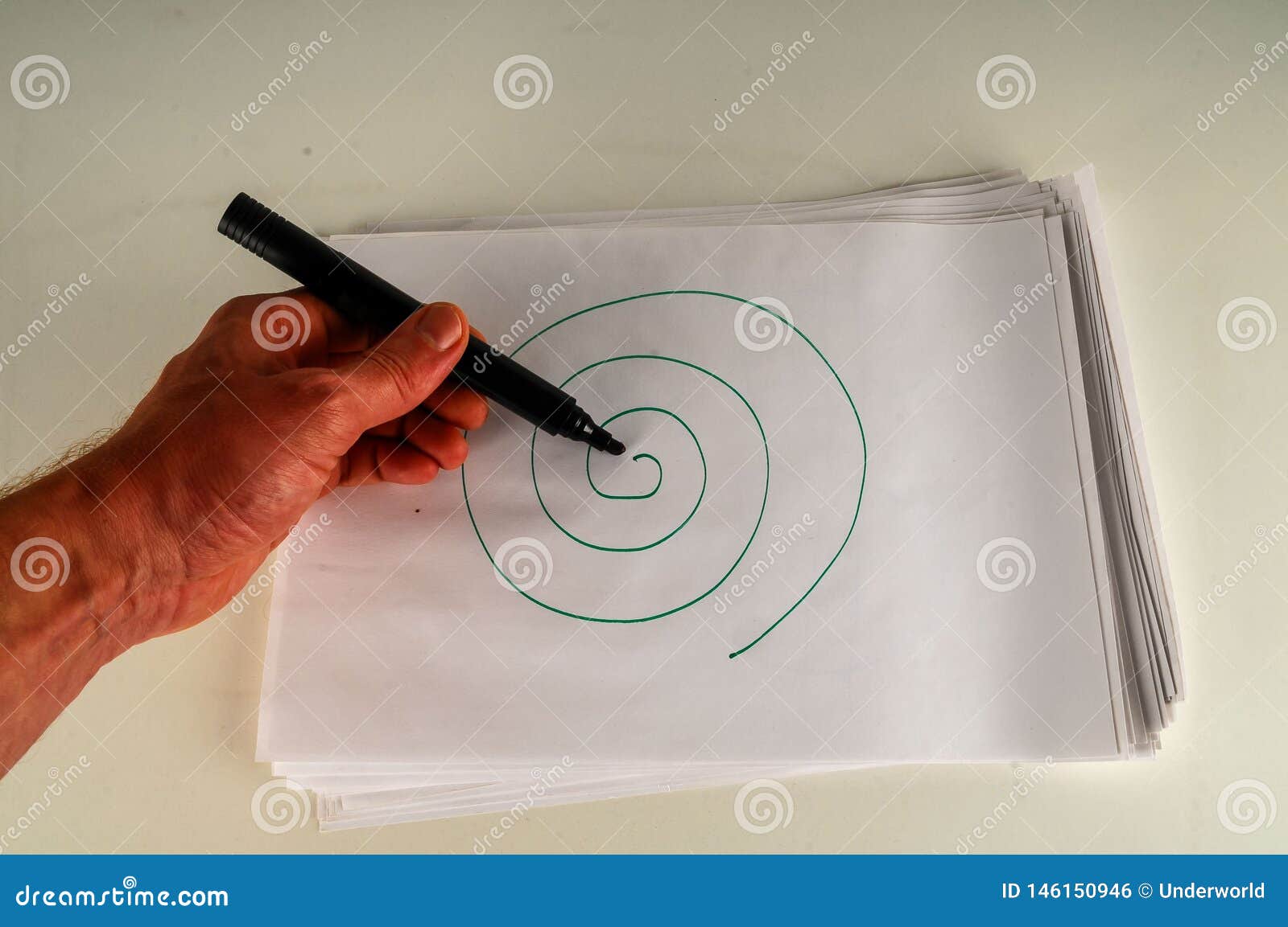 Close-up of Sheet with Drawing Stock Photo - Image of single, studio ...