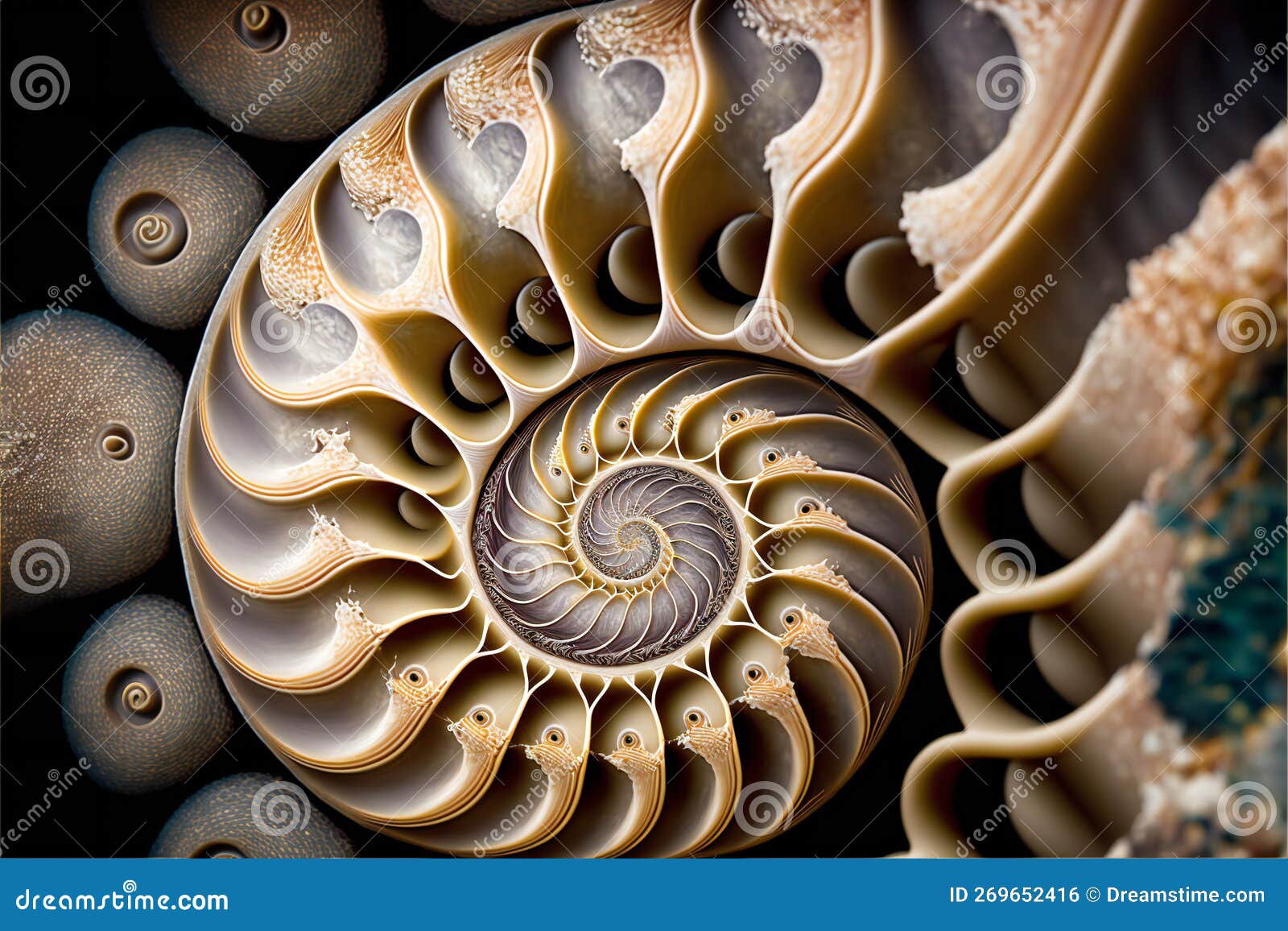 Close Up of a Shell Intricate, Technology, Science Stock Illustration ...