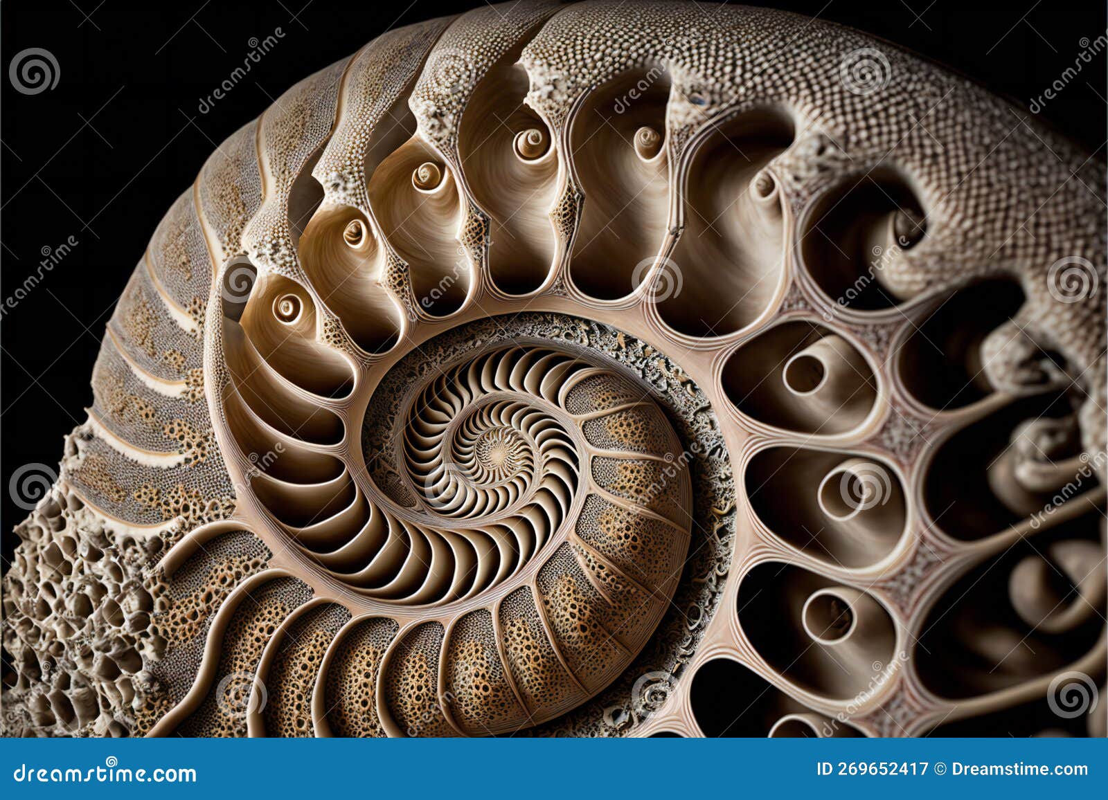 Close Up of a Shell Intricate, Technology, Science Stock Illustration ...