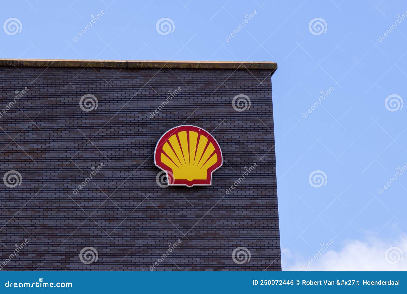 Close Up Shell Logo on a Building at the Energy Transition Campus ...