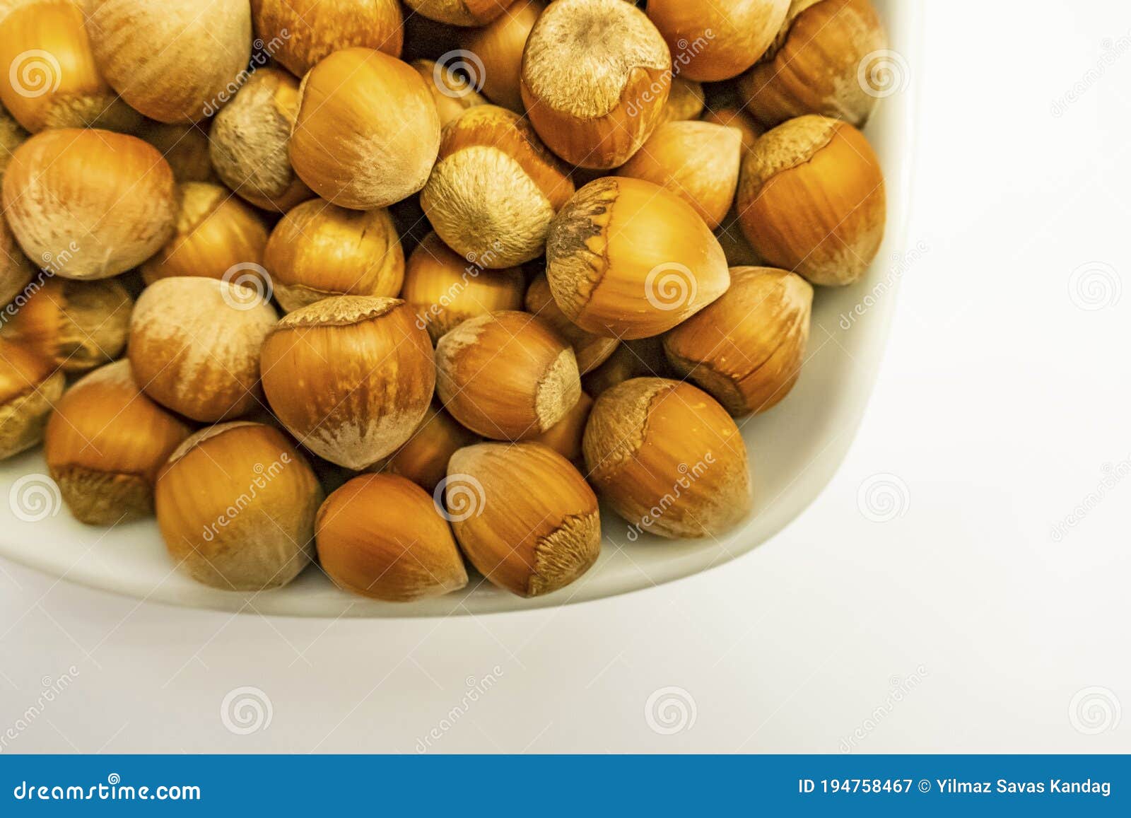 Close Up Shelled Hazelnuts on Plate Stock Image - Image of element ...