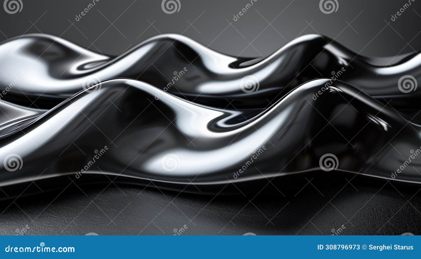 A Close Up of a Shiny Black Surface with Wavy Lines, AI Stock ...