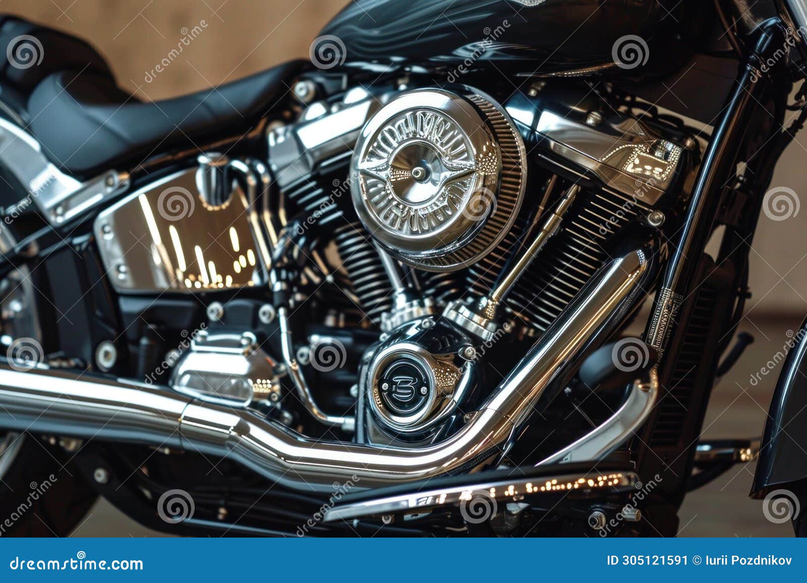 Close-up of Shiny Motorcycle Engine Stock Image - Image of machine ...