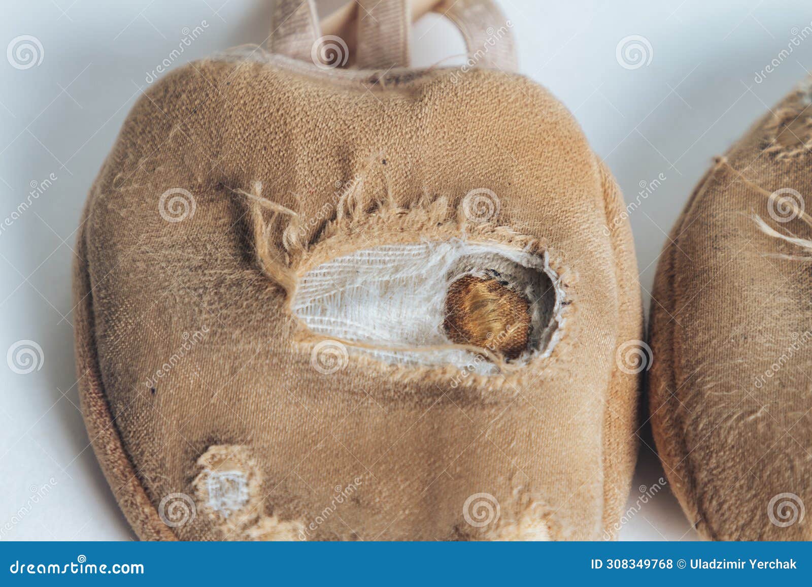 Close-up of Shoe Damage for Rhythmic Gymnastics or Ballet Stock Photo ...