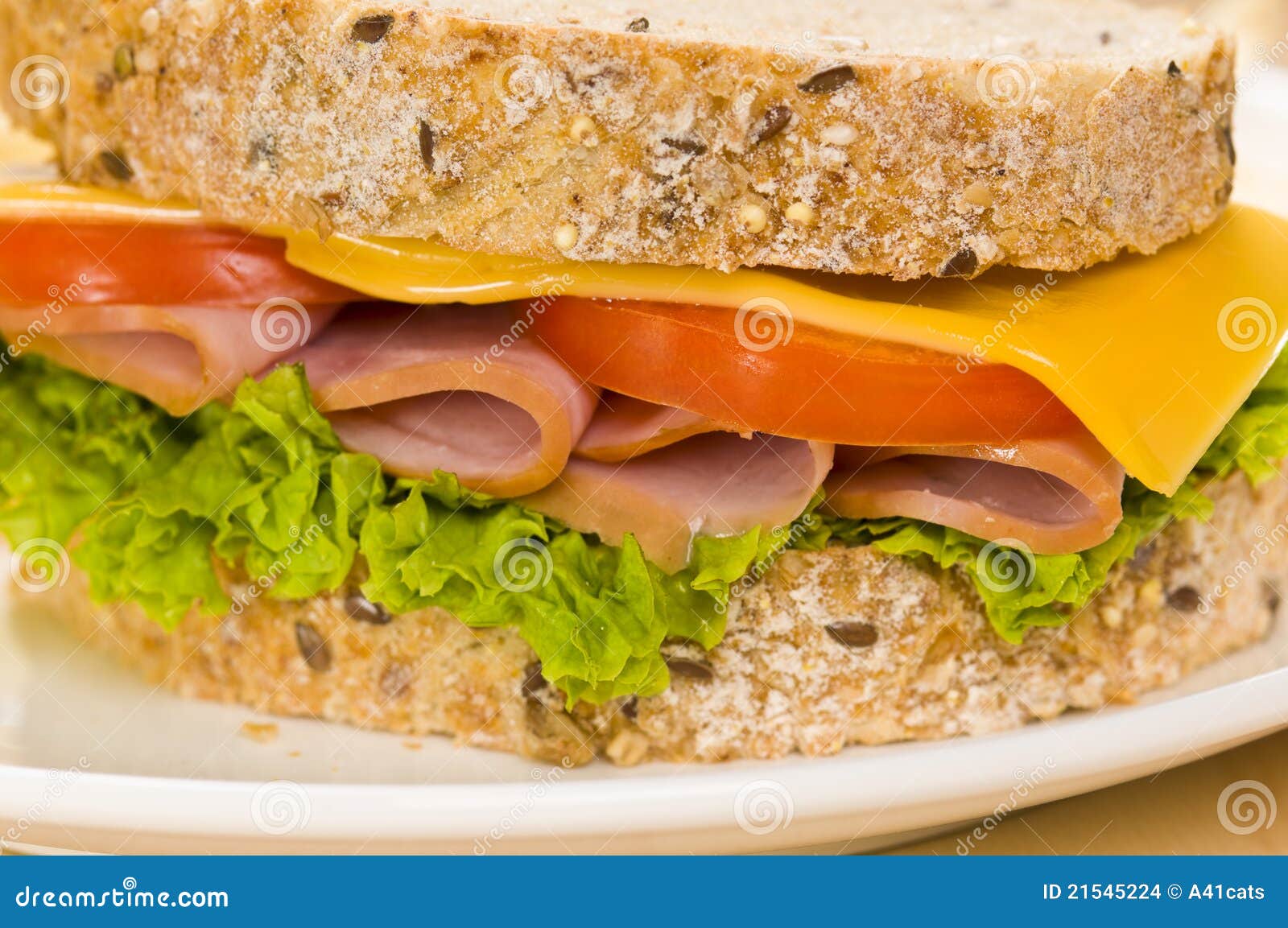 Close-up Shoot of a Sandwich with Rich Salad Stock Photo - Image of ...
