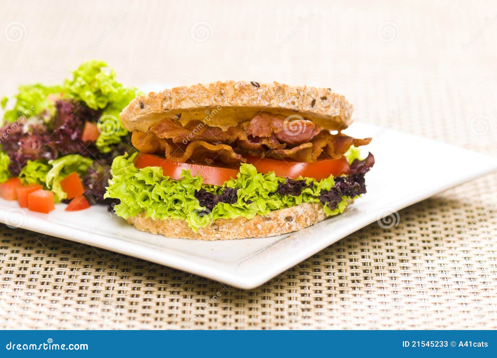 Close-up Shoot of a Sandwich with Rich Salad Stock Image - Image of ...