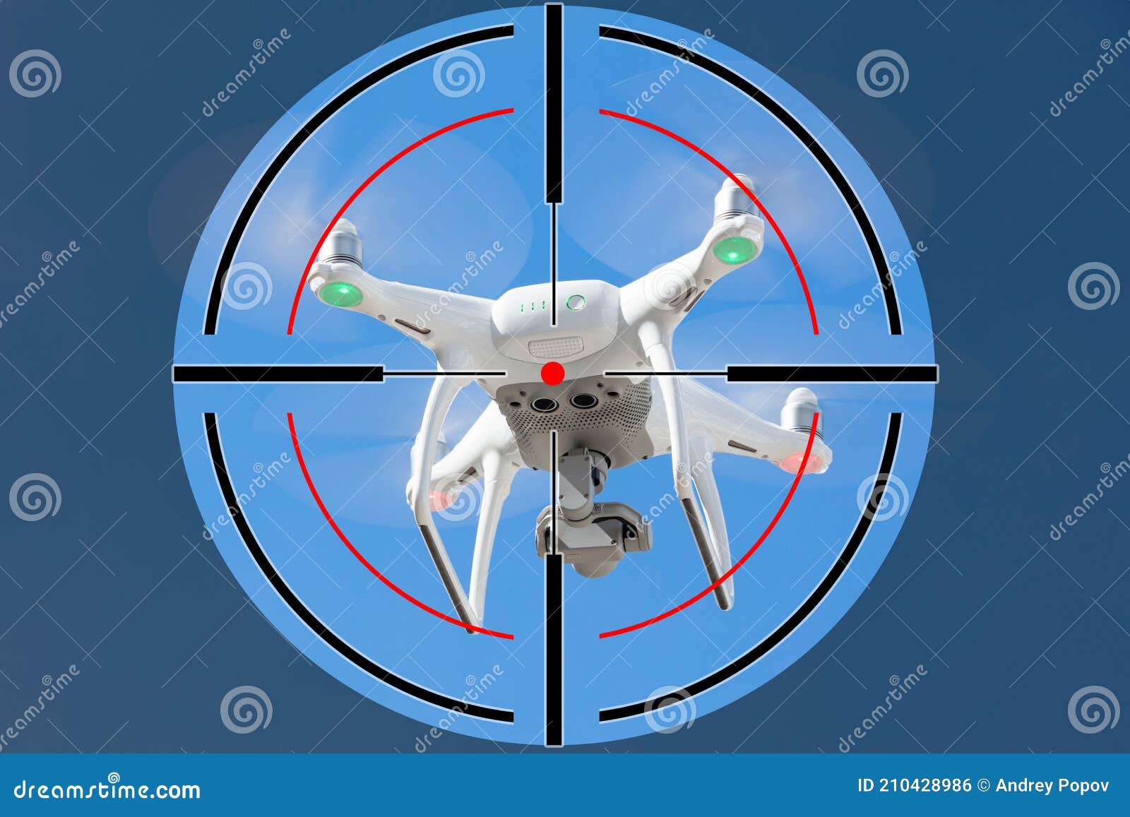 Drone with Shooting Target stock photo. Image of door - 210428986