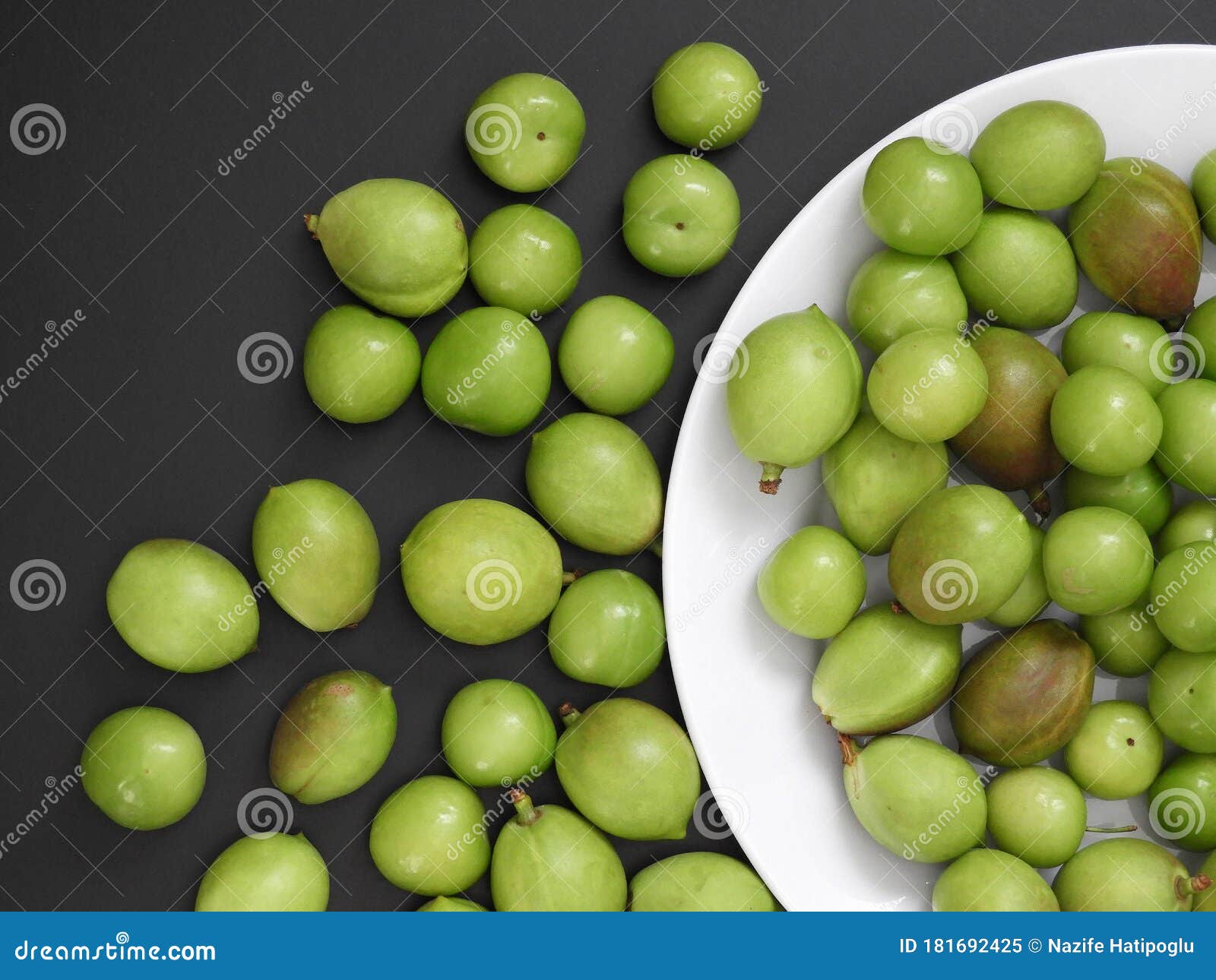 Close-up Shooting Raw Nectarine and Sour Plum,first Sour Fruits in ...