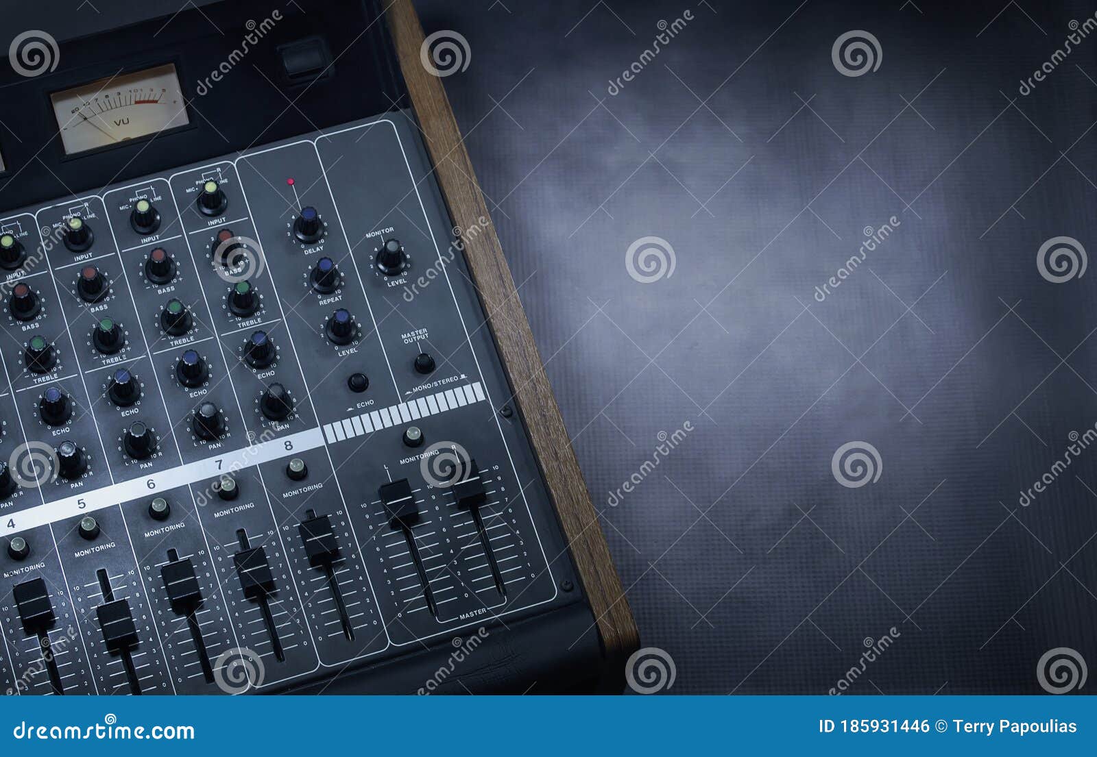 Close Up Shot of an Analog Studio Mixer Stock Photo - Image of ...