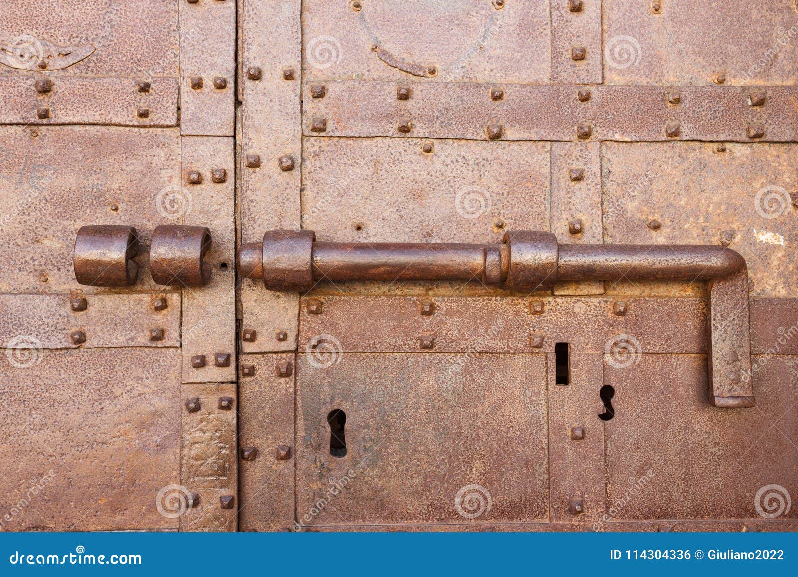 Ancient Latch In Medieval Wood Door Royalty-Free Stock Photo ...