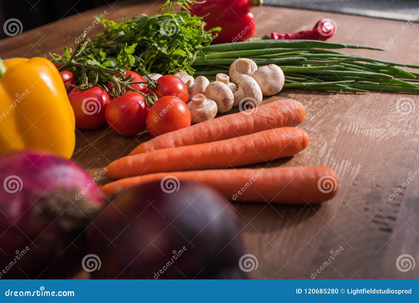 Close-up Shot of Assorted Fresh Vegetables Stock Photo - Image of table ...