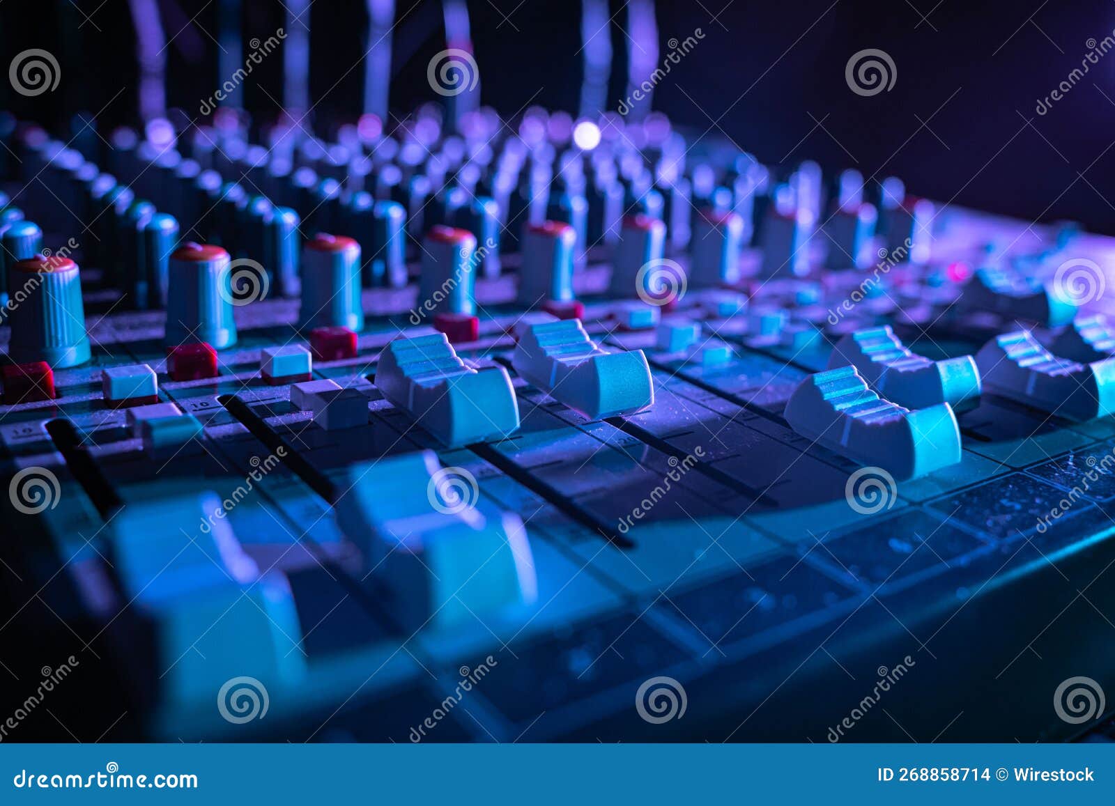 Close-up Shot of an Audio Mixer in a Studio Stock Photo - Image of ...