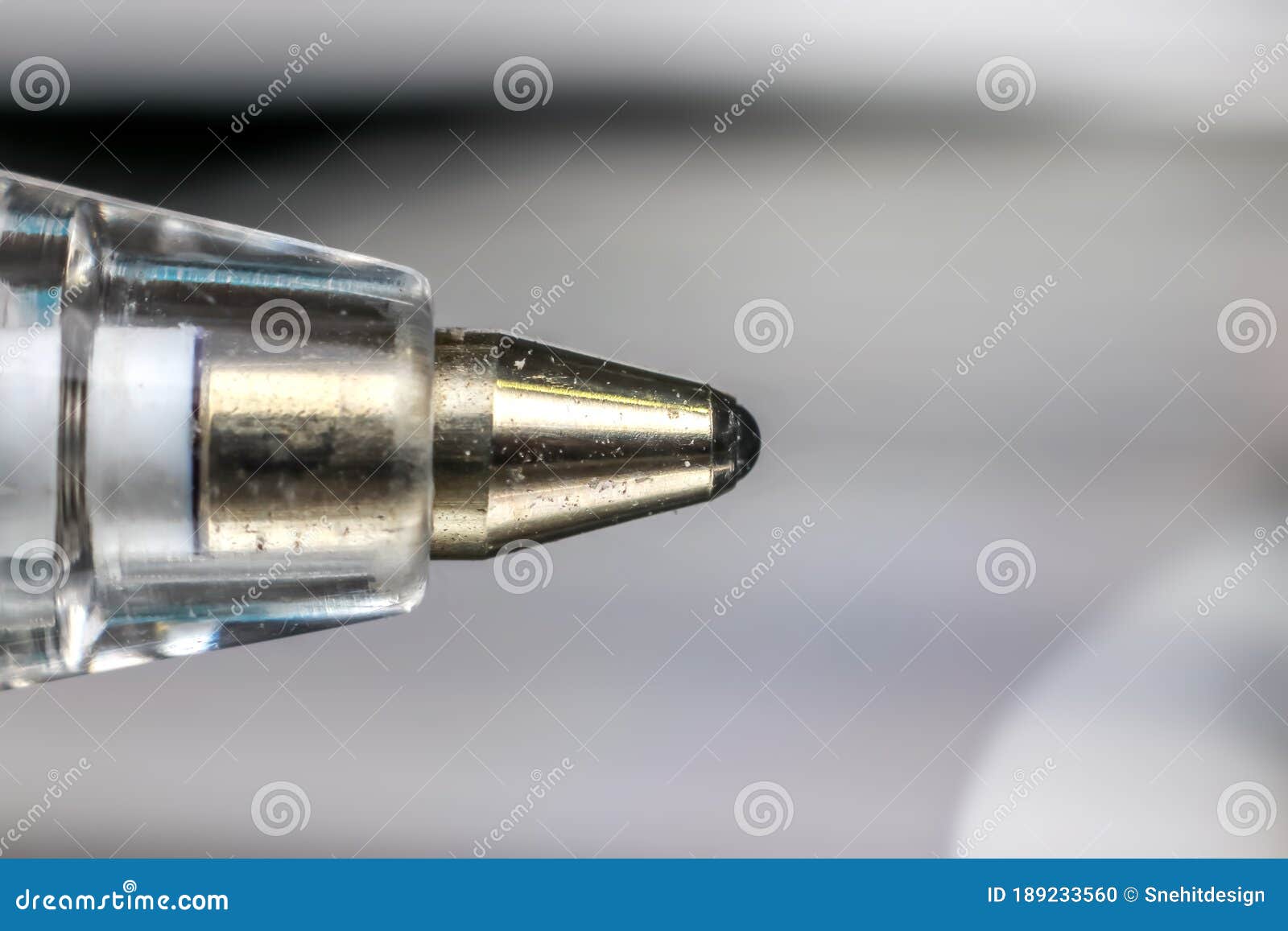 Close Up Shot of Ball Point Pen Stock Photo - Image of chrome, point ...