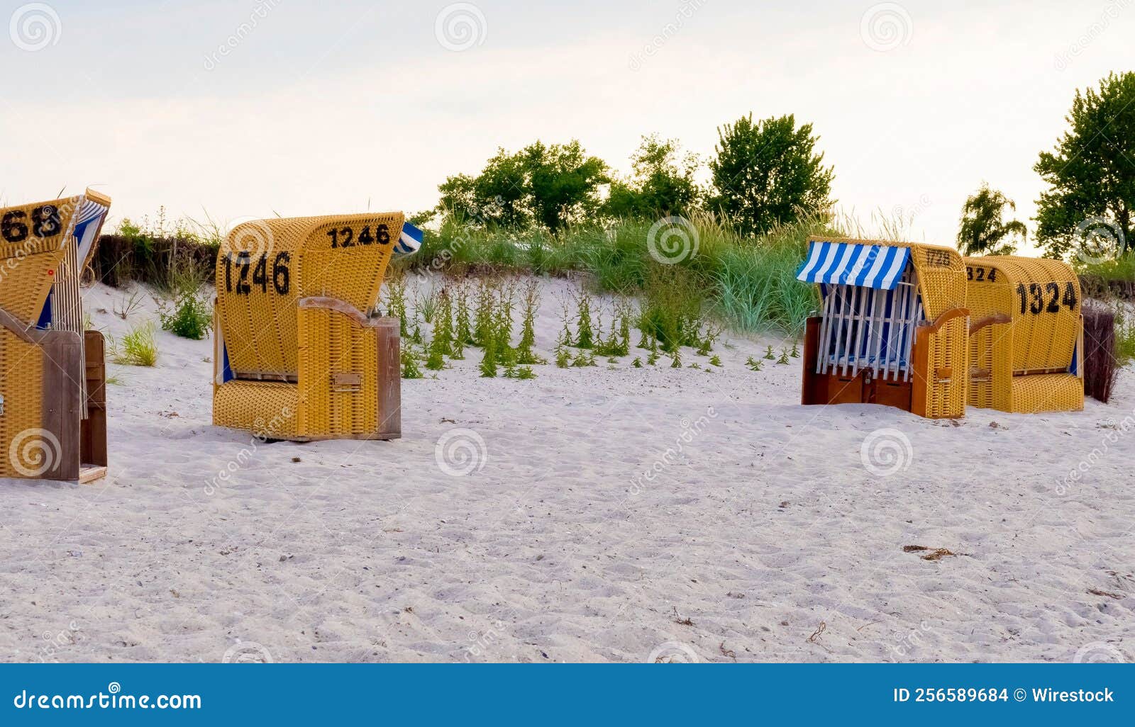 Close-up Shot of Beach Boxes on the Sand Stock Photo - Image of scenic ...