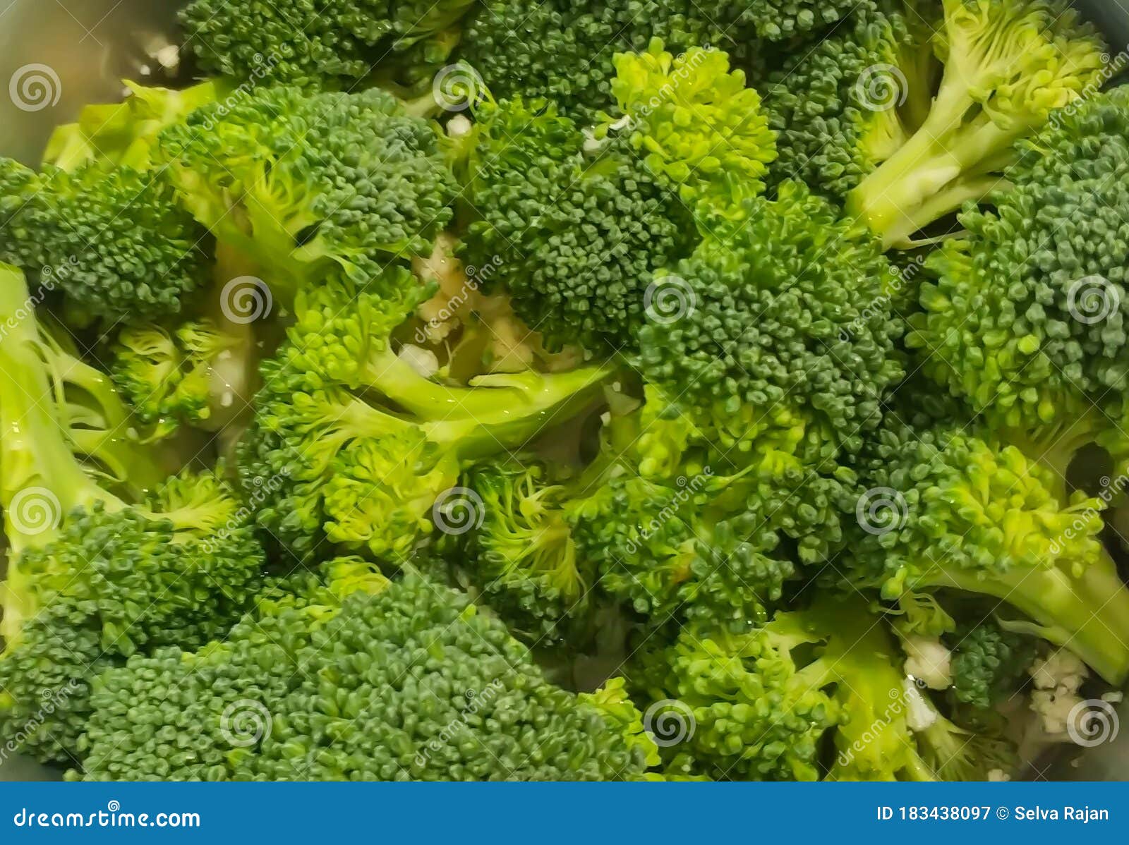 A Close Up Shot of Broccoli Cut into Small Pieces Ready To Be Cooked ...