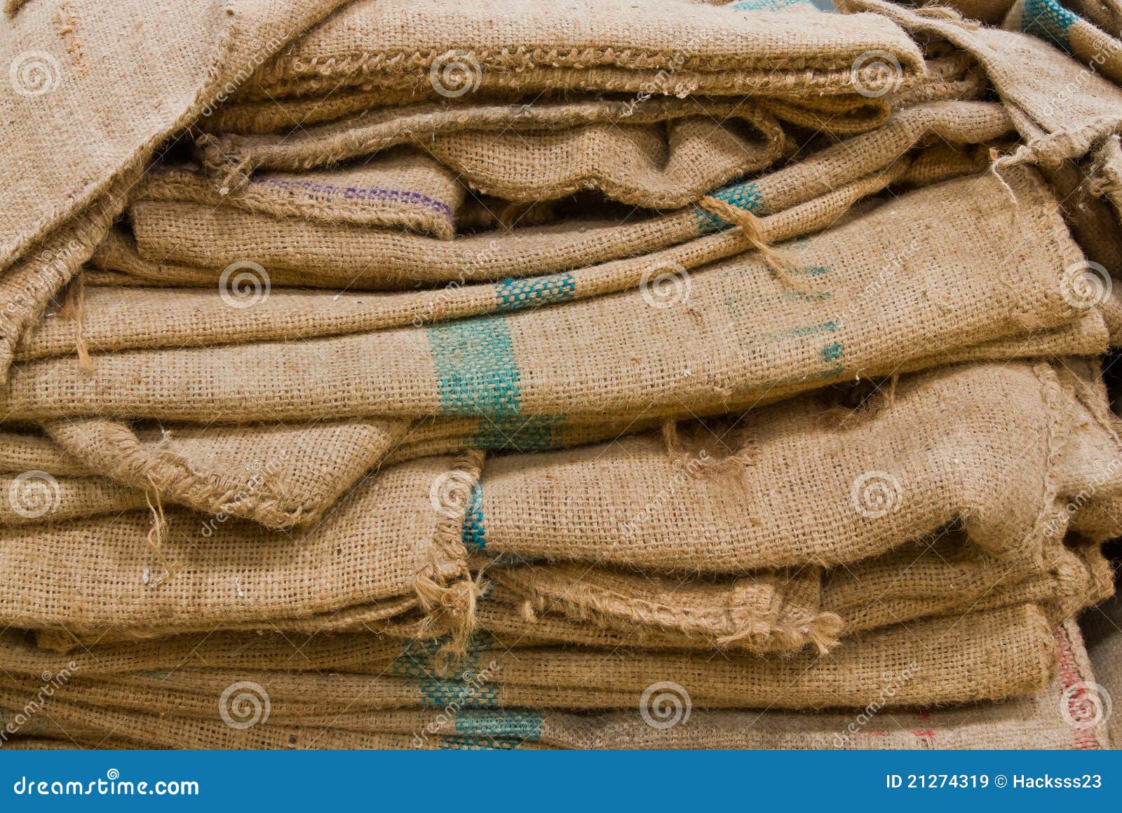 A Close Up Shot of Brown Hemp Sacks. Stock Image - Image of design ...