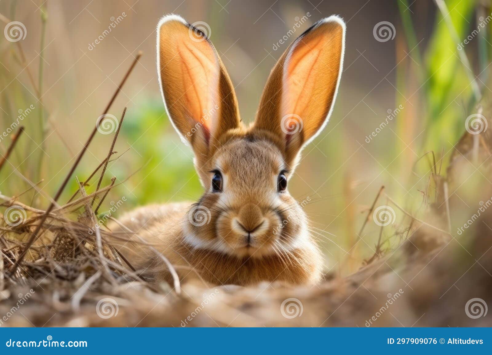 Close Up Shot of a Bunnys Long Ear Stock Photo - Image of portrait ...