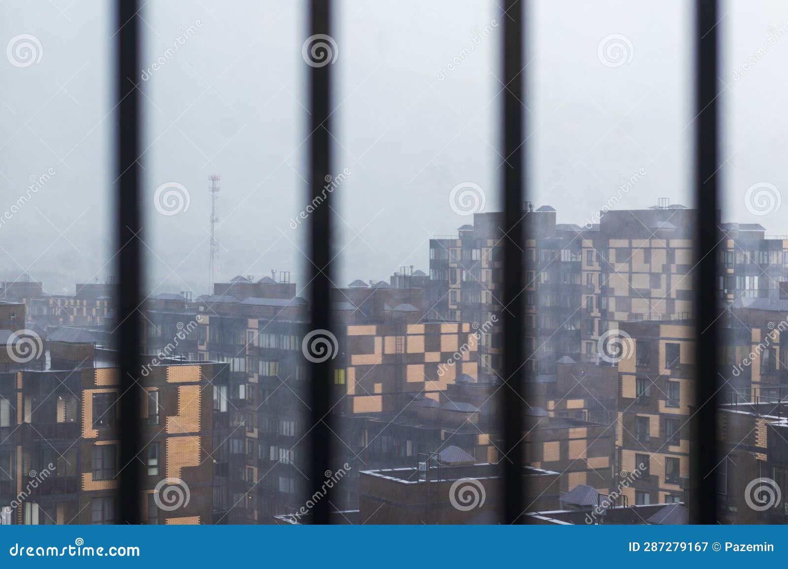 Close Up Shot of the Caged Window. Concept Stock Image - Image of ...