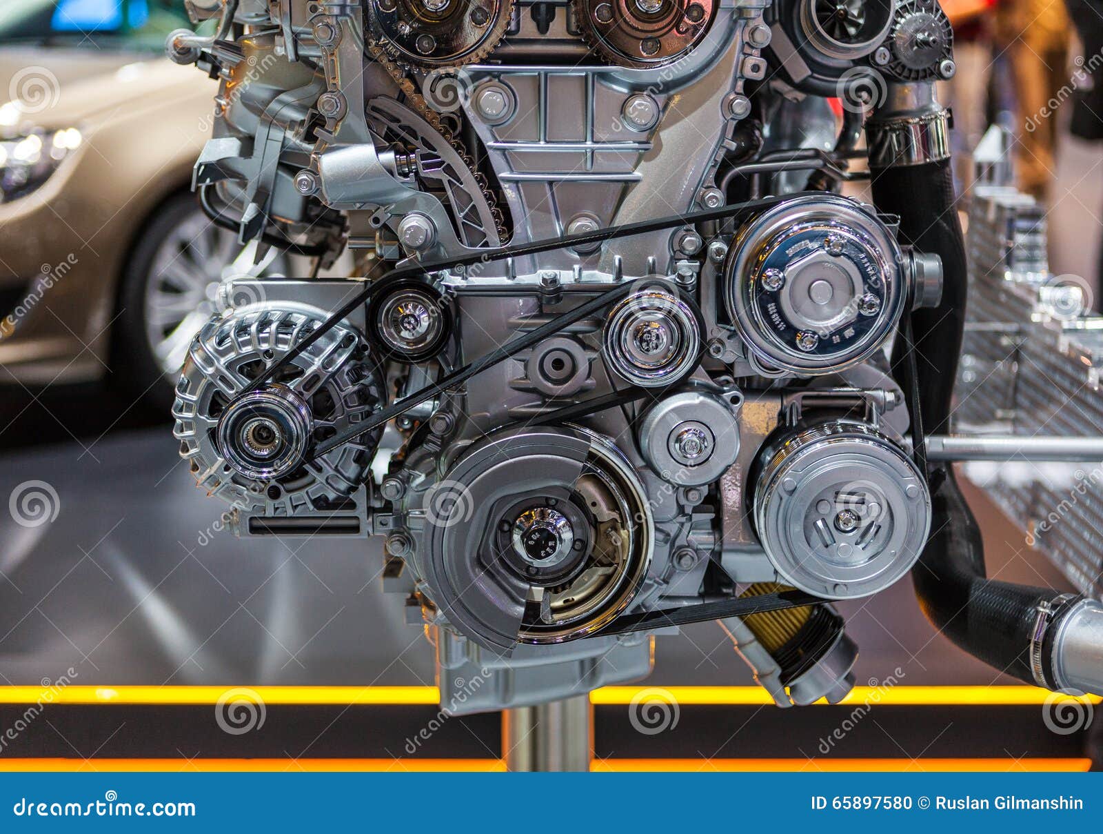 Close Up Shot of Car Engine Stock Photo - Image of cylinder, engine ...