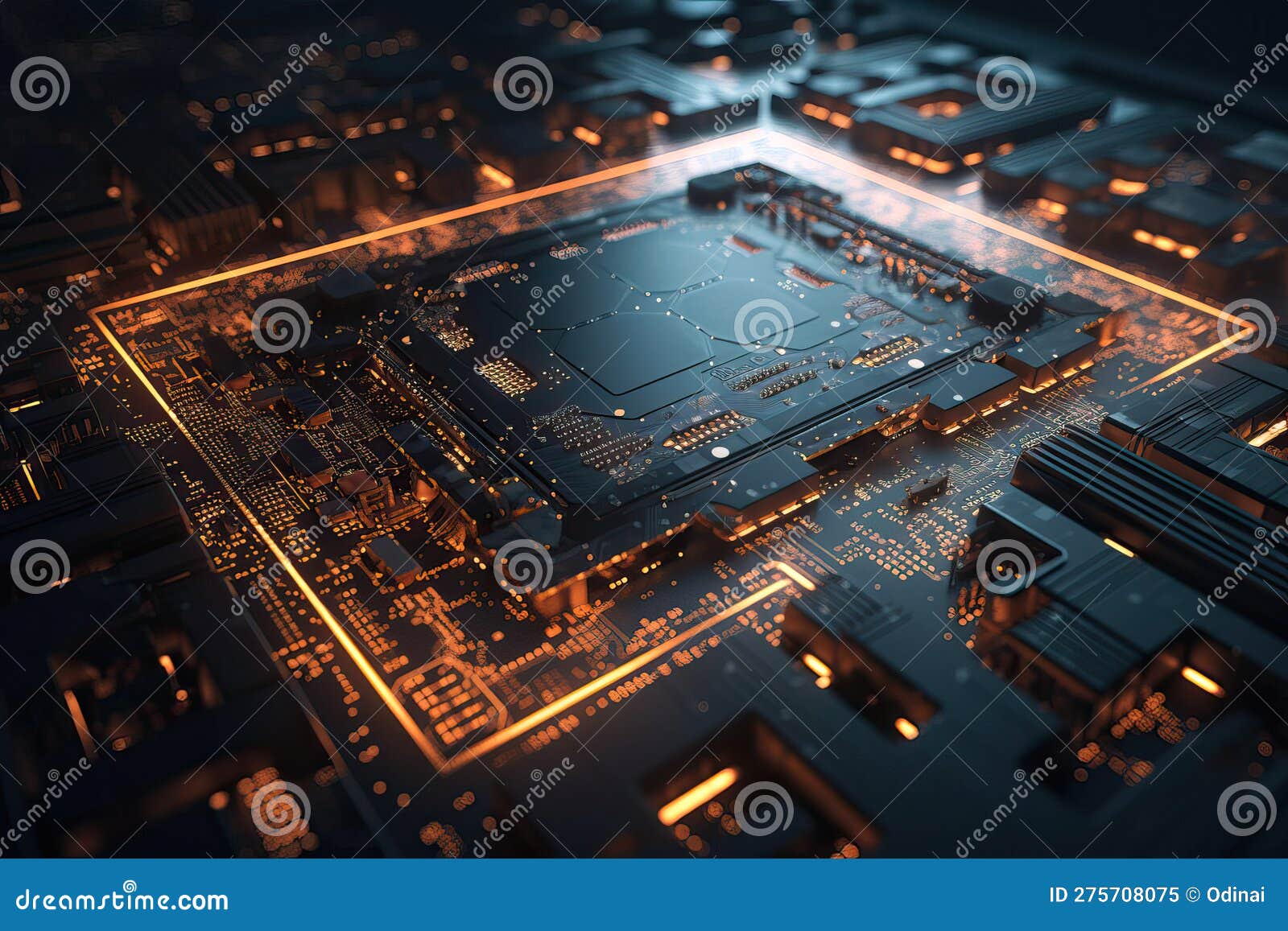 Close Up Shot of Circuit Cyberspace Board with Computer Motherboard ...