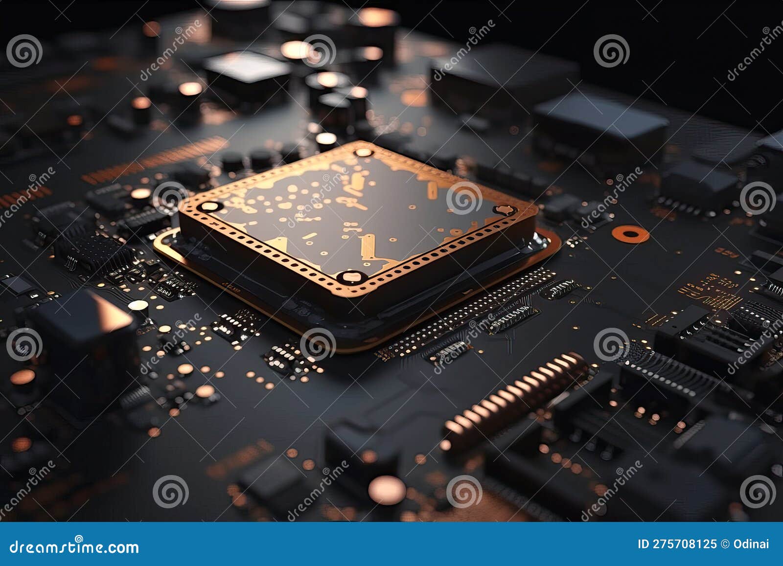 Close Up Shot of Circuit Cyberspace Board with Computer Motherboard ...