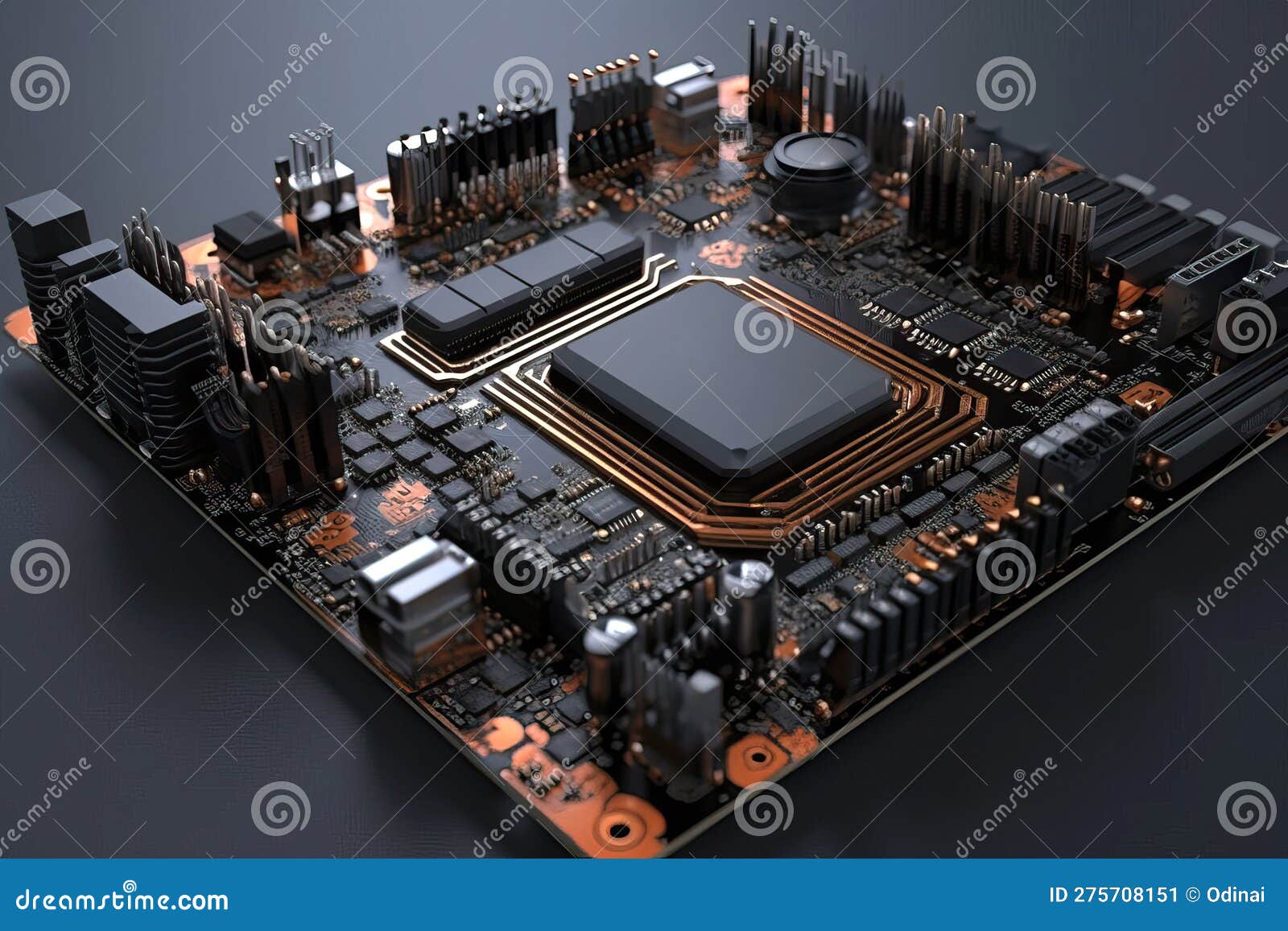 Close Up Shot of Circuit Cyberspace Board with Computer Motherboard ...