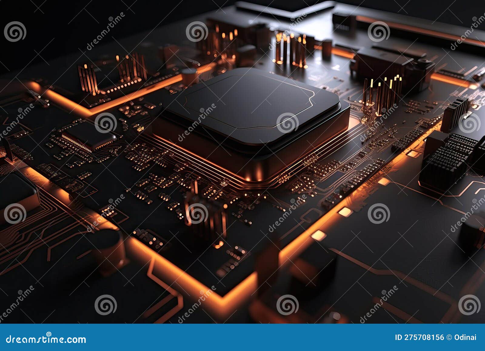 Close Up Shot of Circuit Cyberspace Board with Computer Motherboard ...