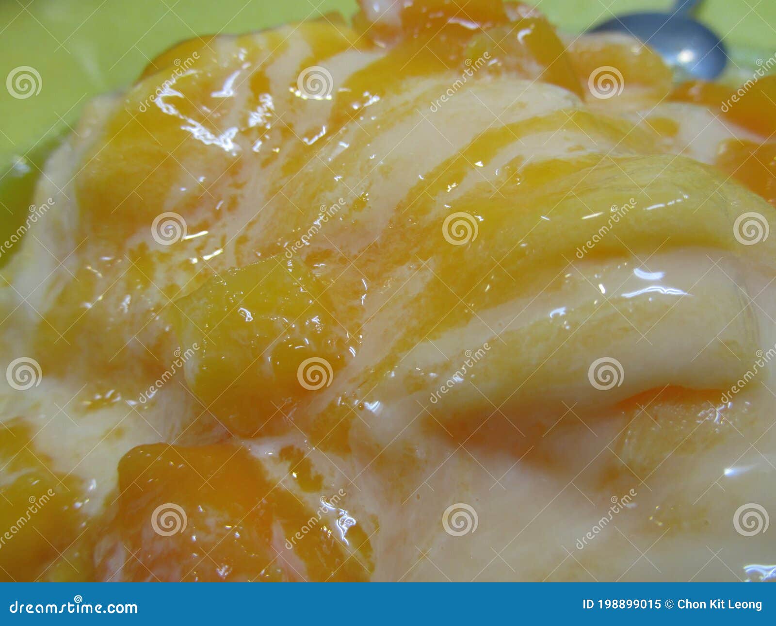 Close Up Shot of a Cold Mango Ice Stock Image - Image of chinese, close ...