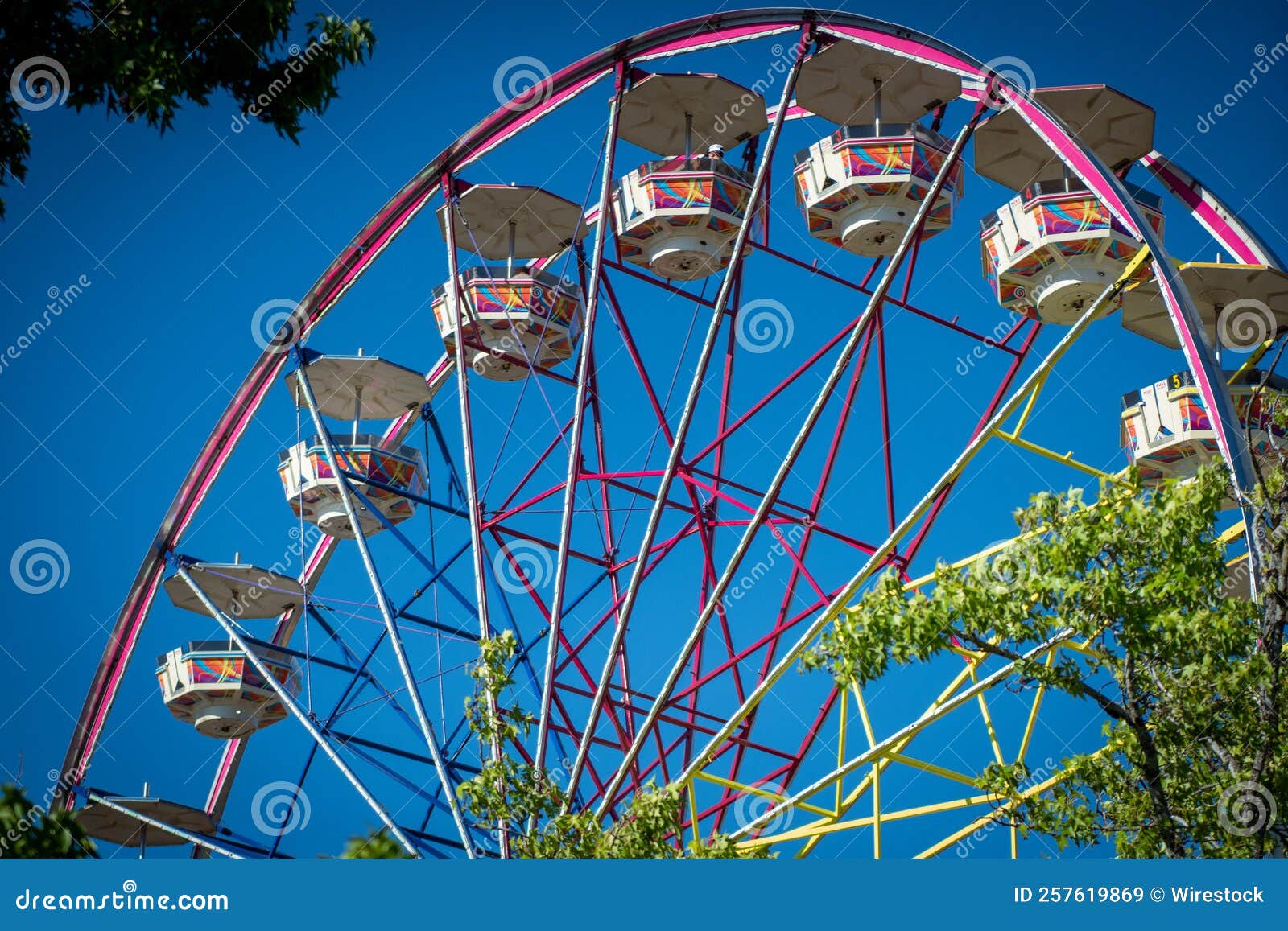 Close-up Shot of a Colorful Ferris Wheel Editorial Stock Image - Image ...