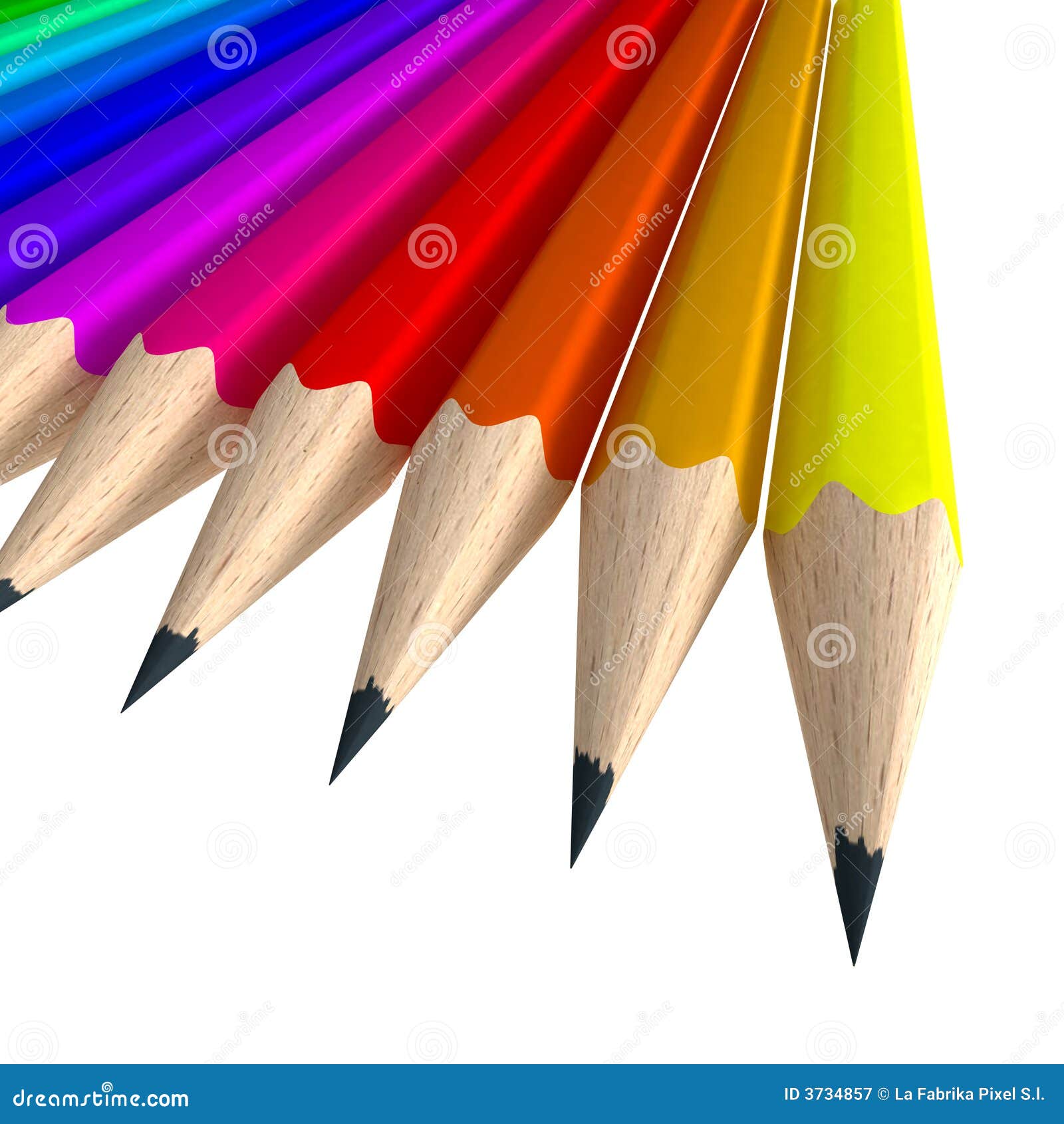 Close-up Shot of a Colorful Pencil Composition Stock Illustration ...