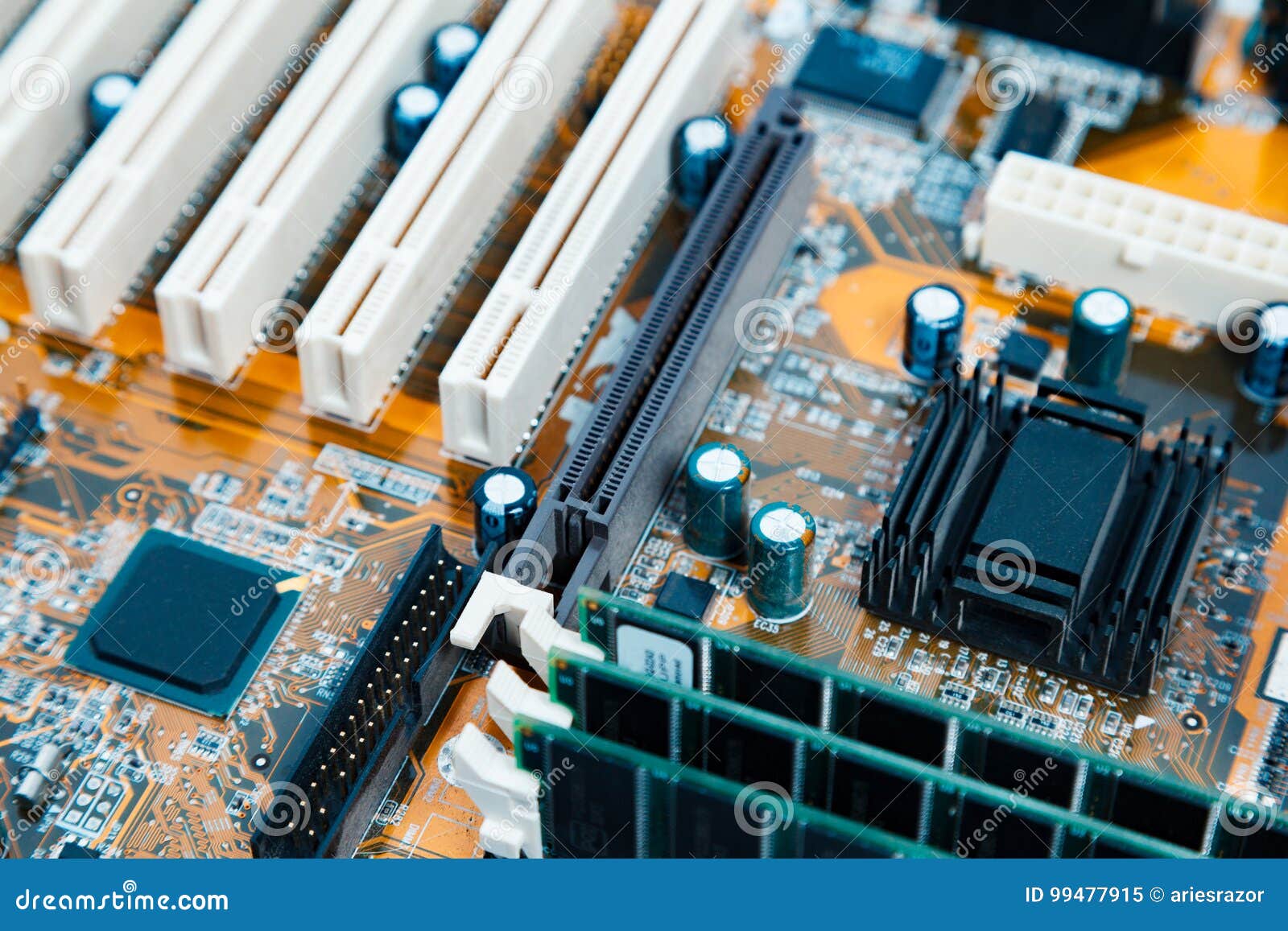 Close-up Shot of a Computer Processor Stock Image - Image of ...
