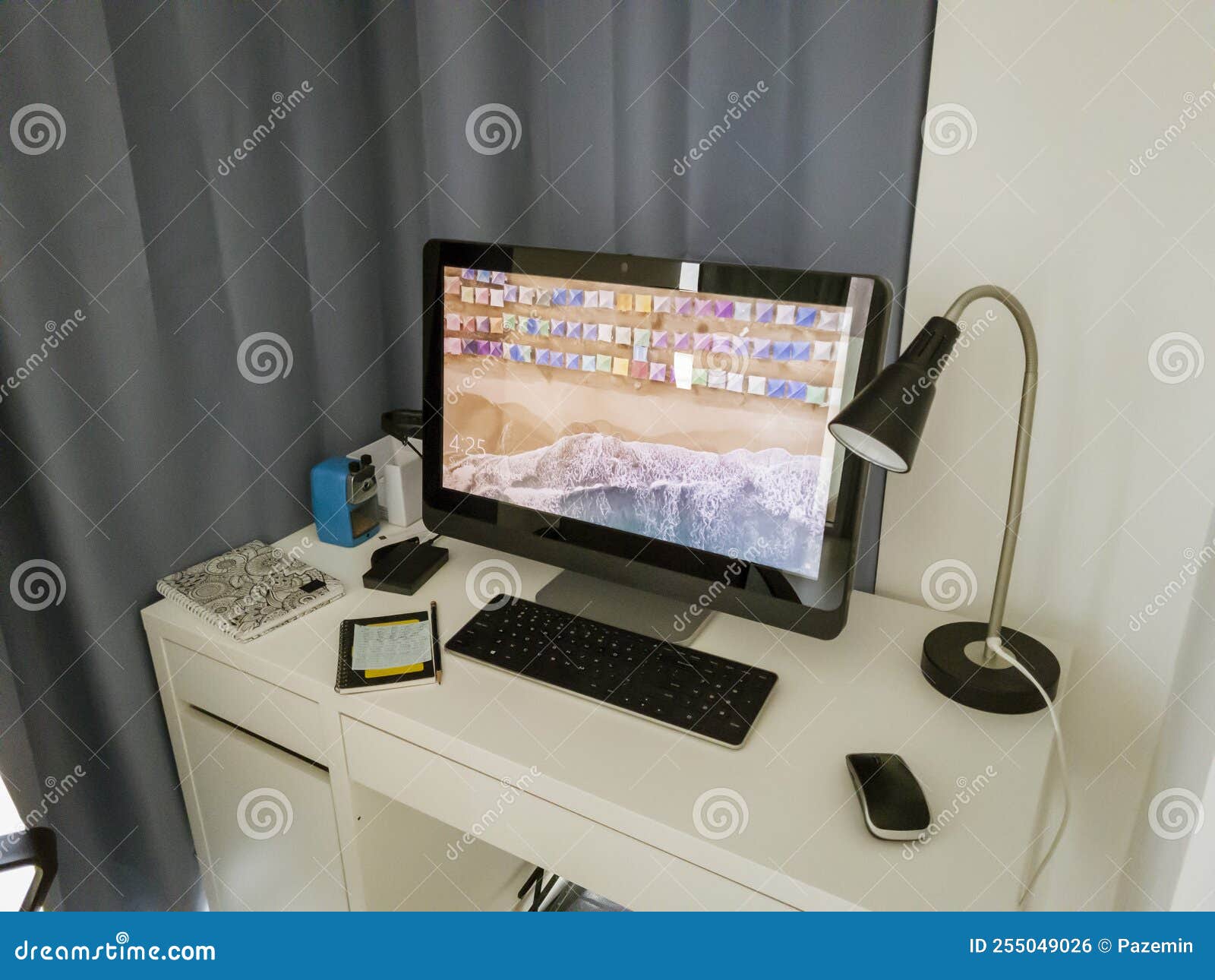 Close Up Shot of a Computer Station. Interior Editorial Photo - Image ...