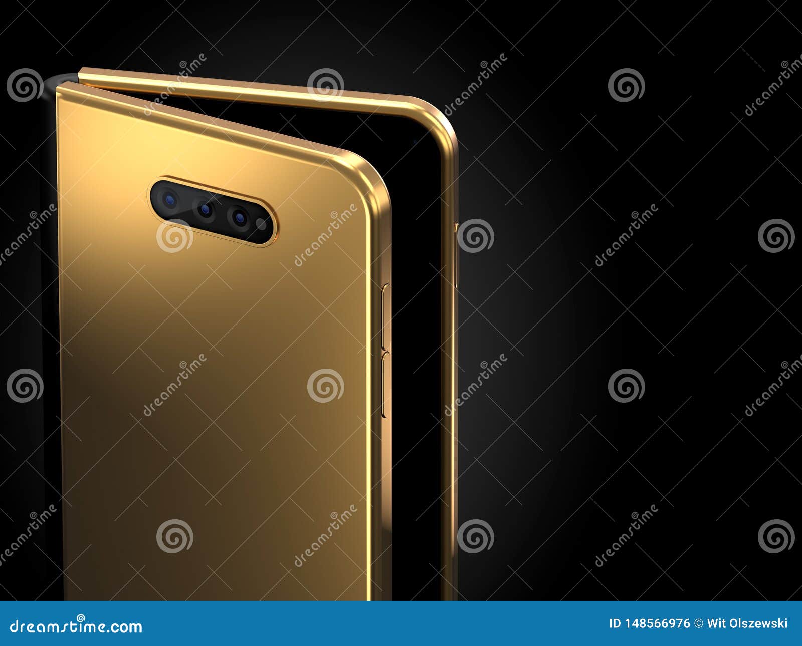 Close-up Shot on Concept of Foldable Smartphone Folding on the Longer ...