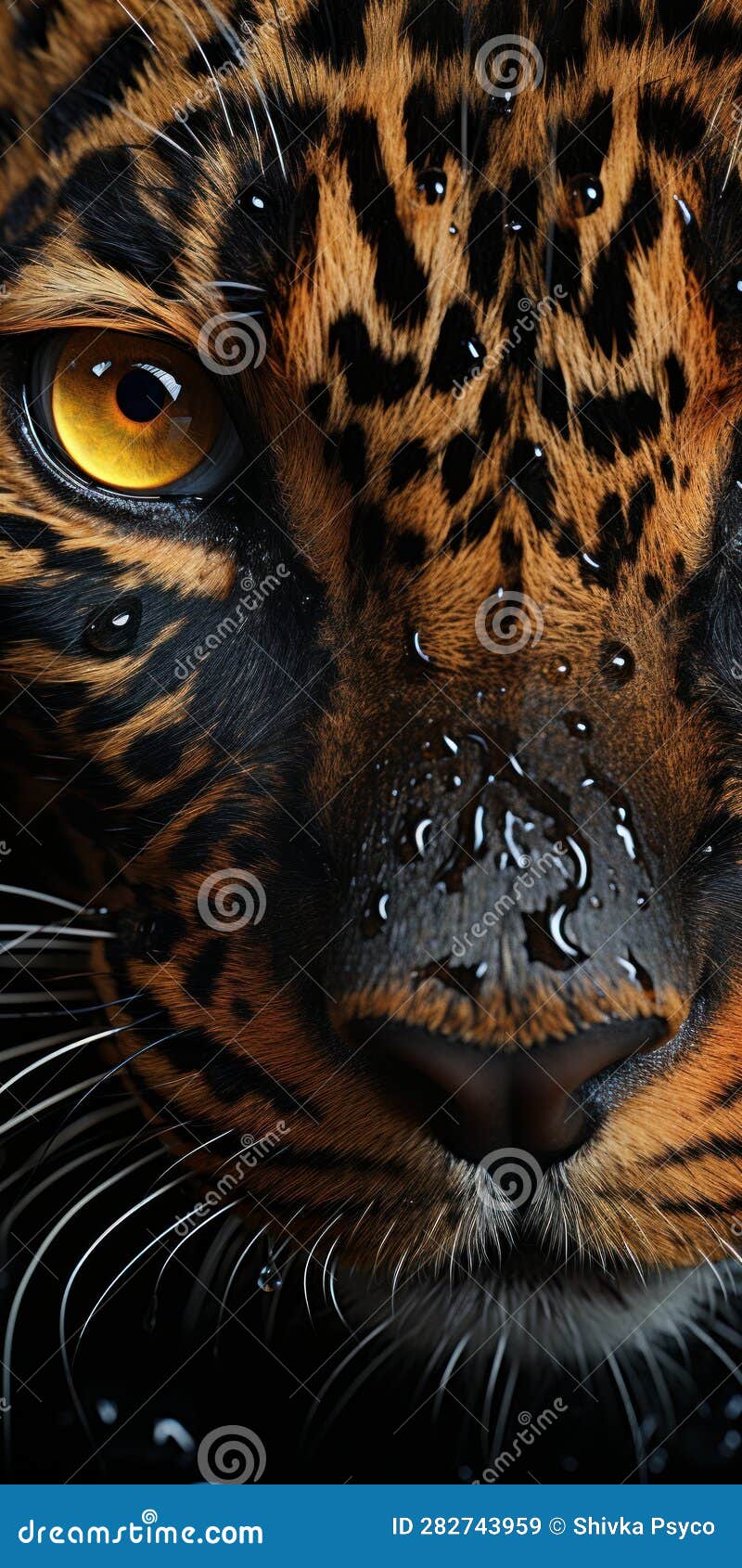 Close Up Shot of of Dangerous Leopard Stock Illustration - Illustration ...