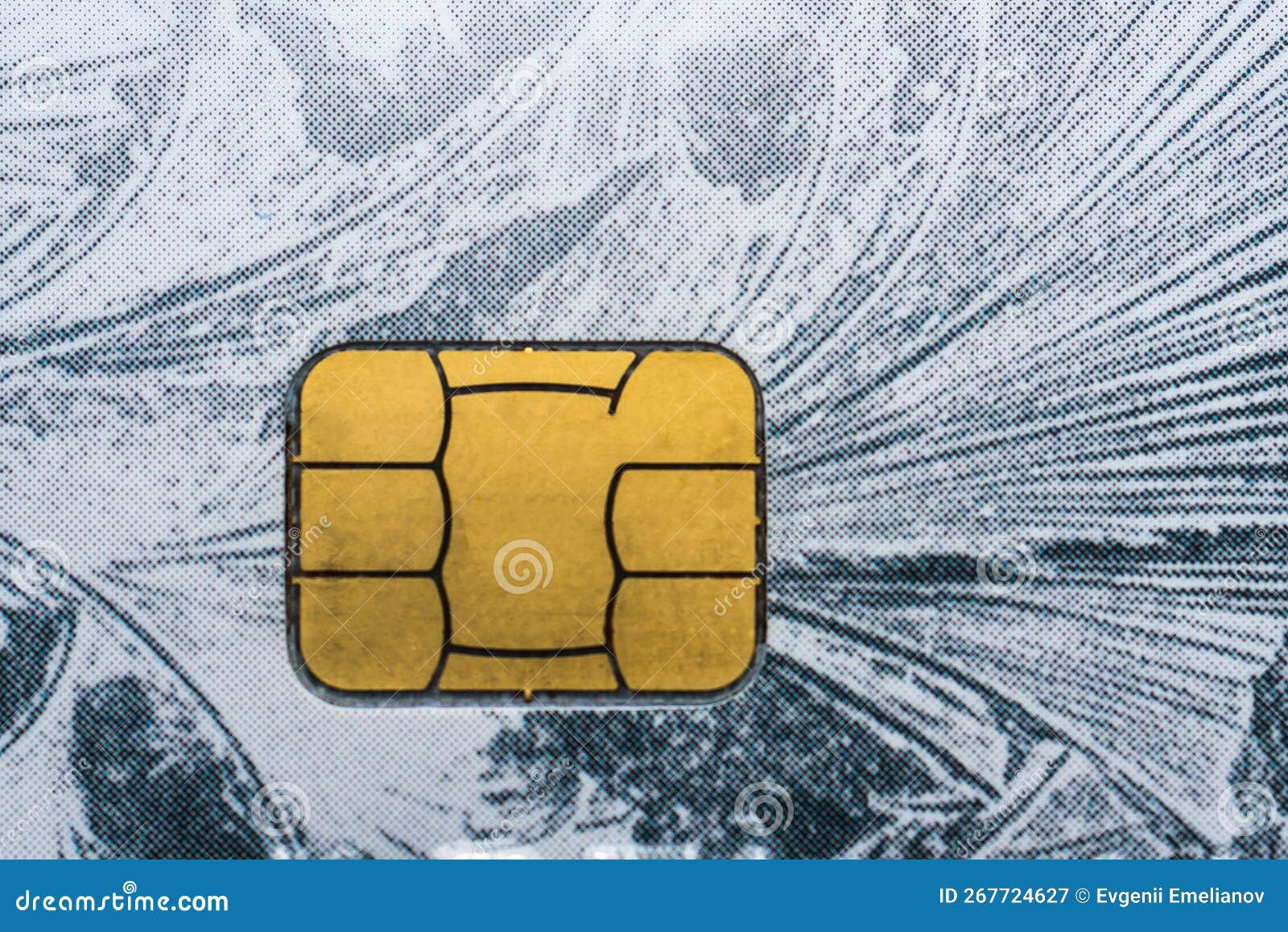 Close-up Shot of a Debit or Credit Card with a Chip. Stock Image ...