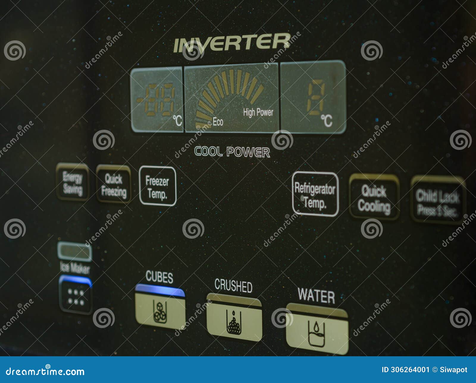 Digital Touch Screen Controller on Refrigerator Stock Image - Image of ...