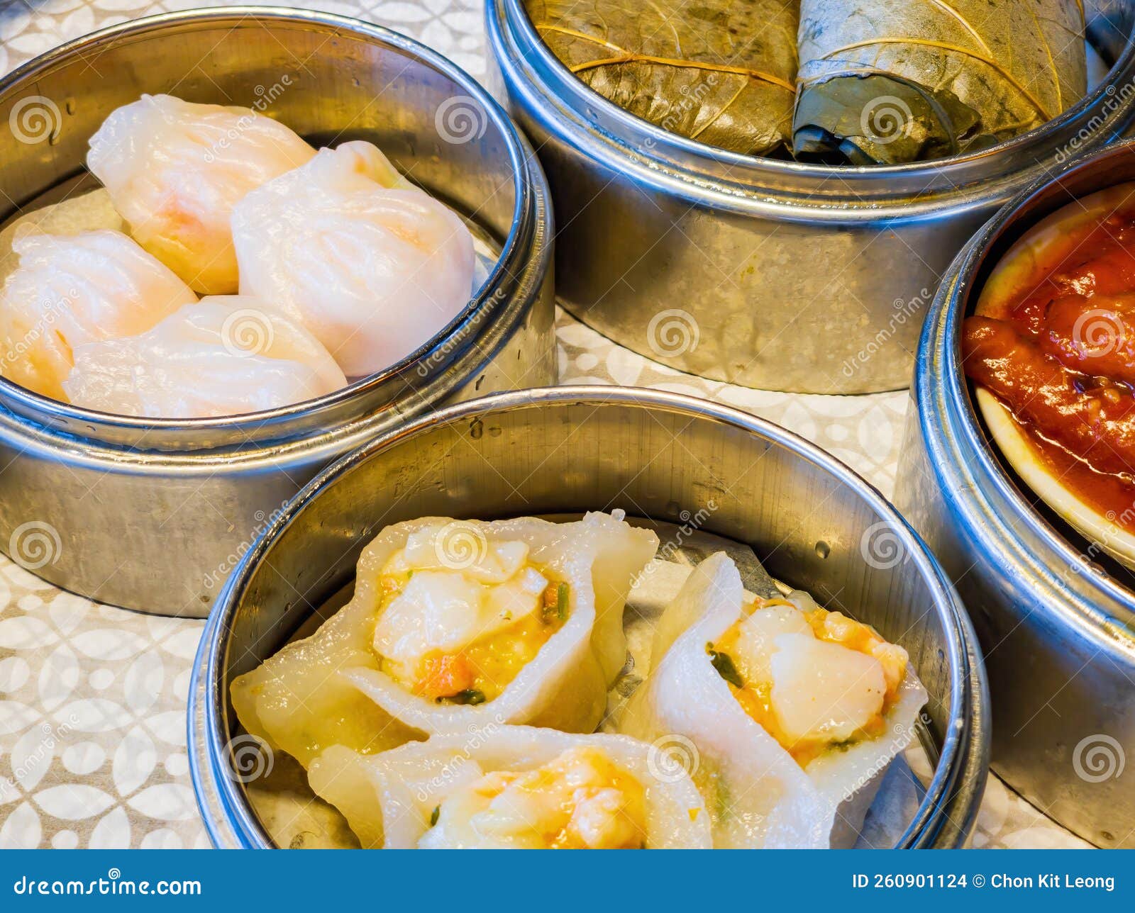 Close up shot of dim sum stock photo. Image of breakfast - 260901124