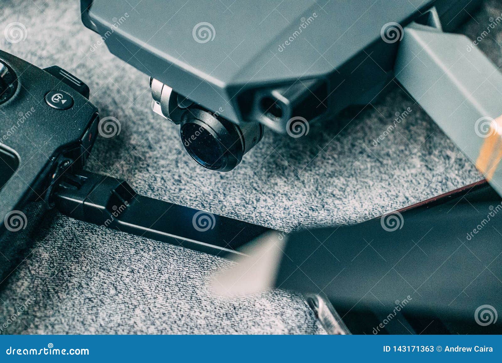 Drone, Controller and Phone Close Up Stock Image - Image of joystick ...