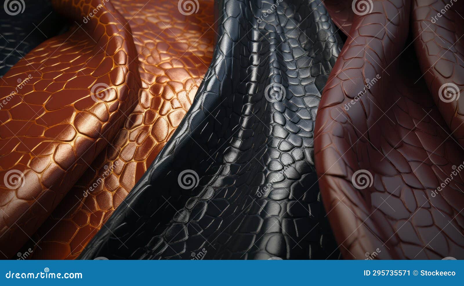 3d Printed Textured Leather with Red Black Pattern Stock Illustration ...