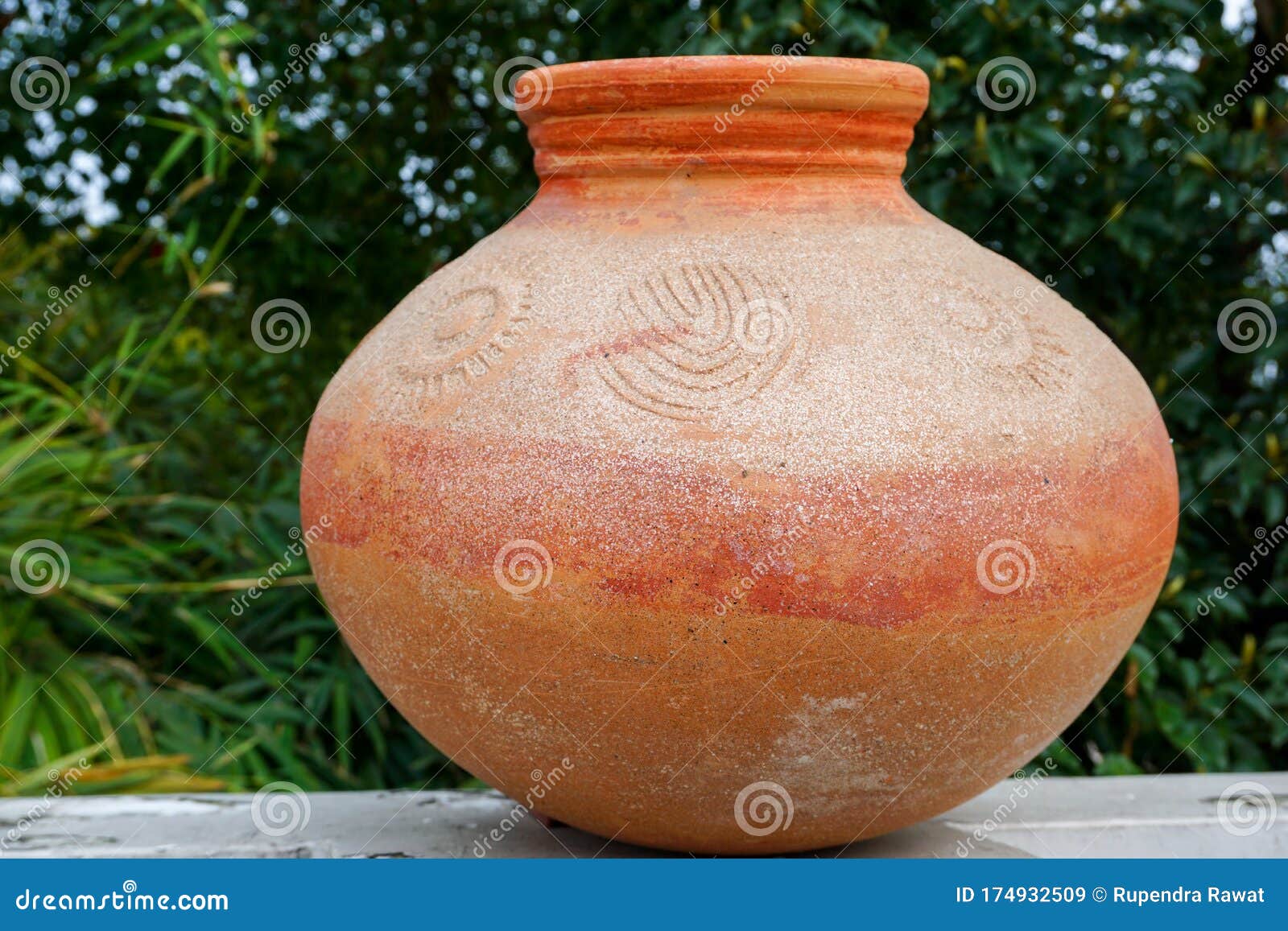 A Close Up Shot of an Earthen Pot or a Clay Pot Stock Image - Image of ...