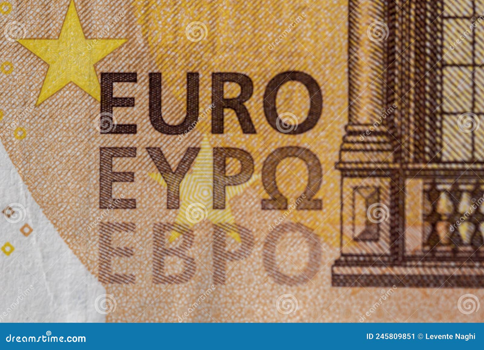 Close-up Shot of Euro Sign and Text Present Stock Image - Image of ...