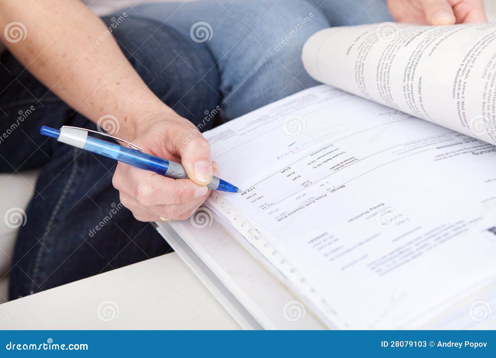 Close-up Shot of Family Doing Finances Stock Image - Image of taxes ...