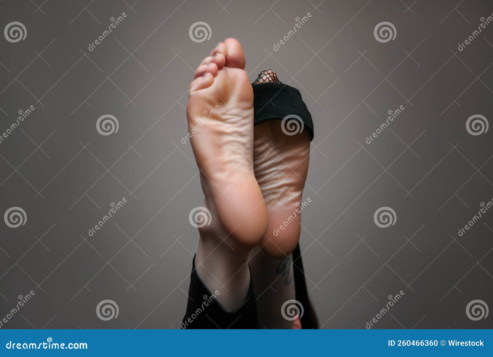 Close-up Shot of Female Feet Stock Photo - Image of fishnets, soles ...