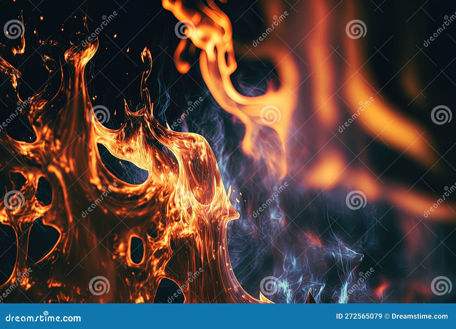 A close up shot of a fire stock illustration. Illustration of black ...