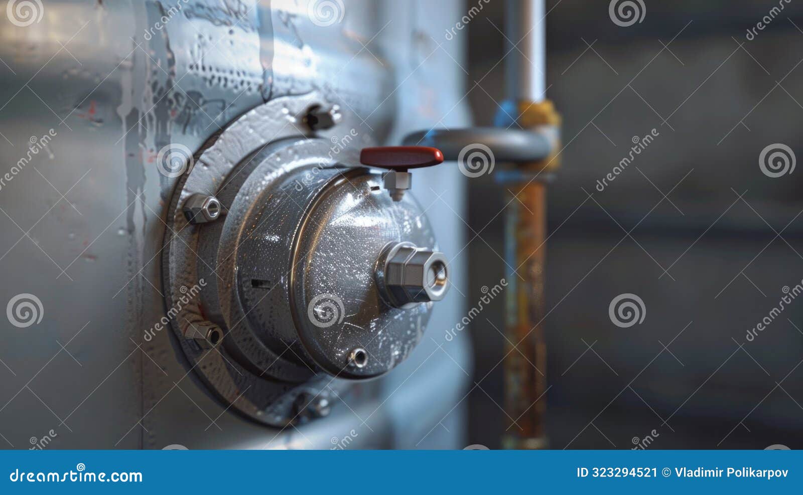 Close-up Shot of a Fire Hydrant Mounted on a Brick Wall, Possibly in an ...